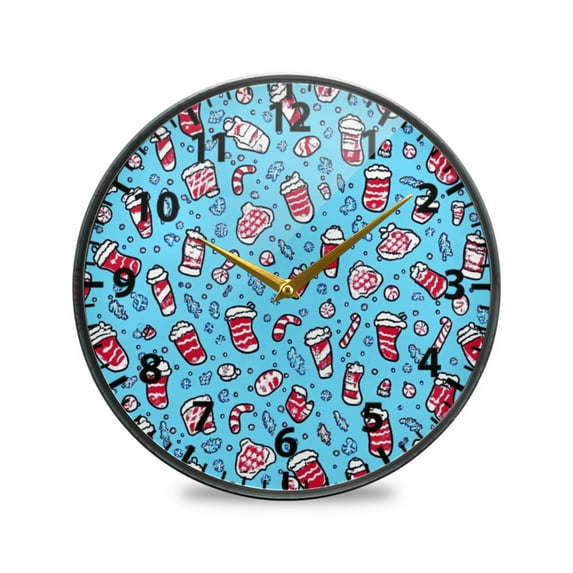 Cartoon Snack Pattern Design Wall Clock Modern Decor Acrylic Clock ...