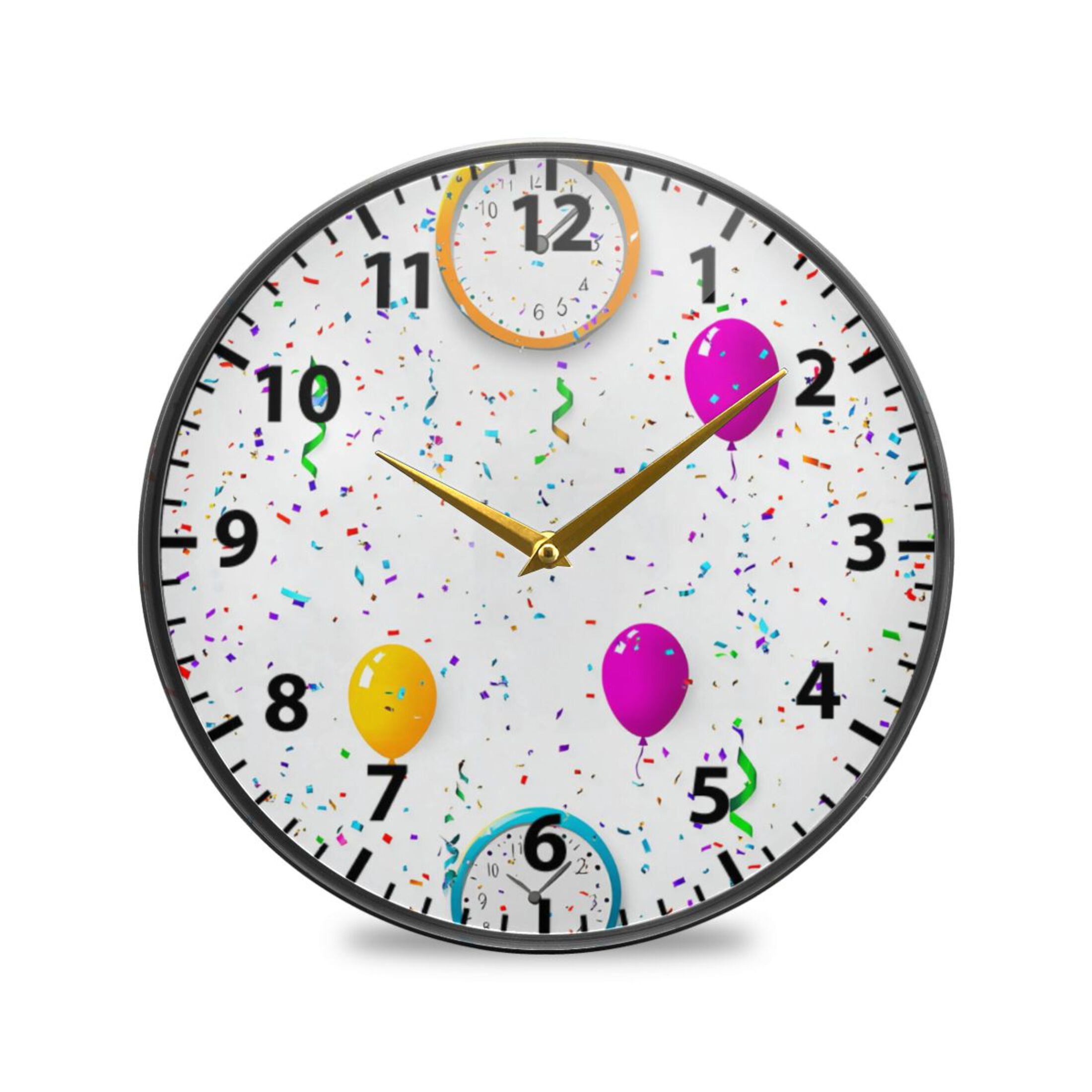 Acrylic Wall and Table Clock Clocks Balloons Pattern 11.9in Modern ...