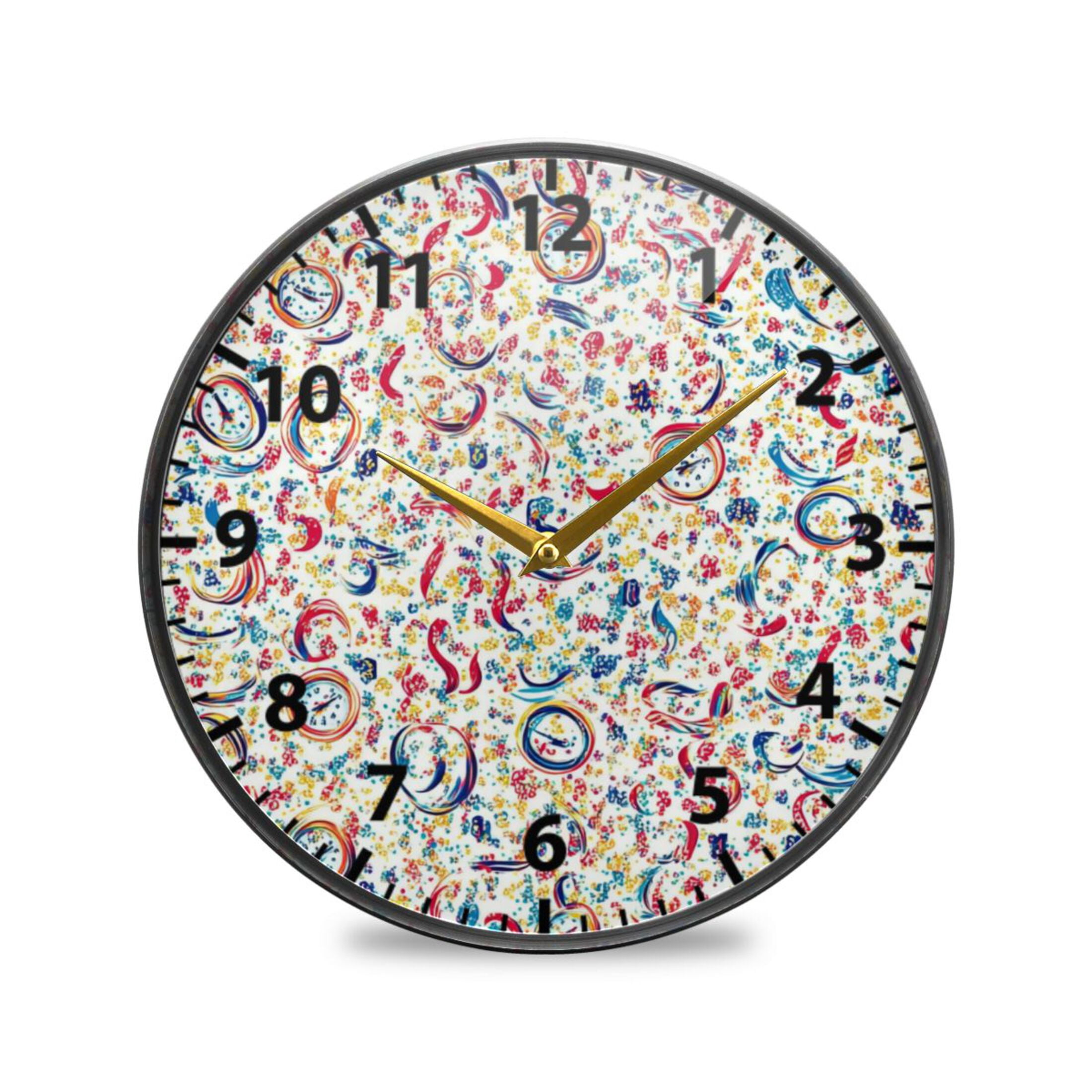 Acrylic Wall and Table Clock Colorful Art Clocks 9.5in Modern Decor ...