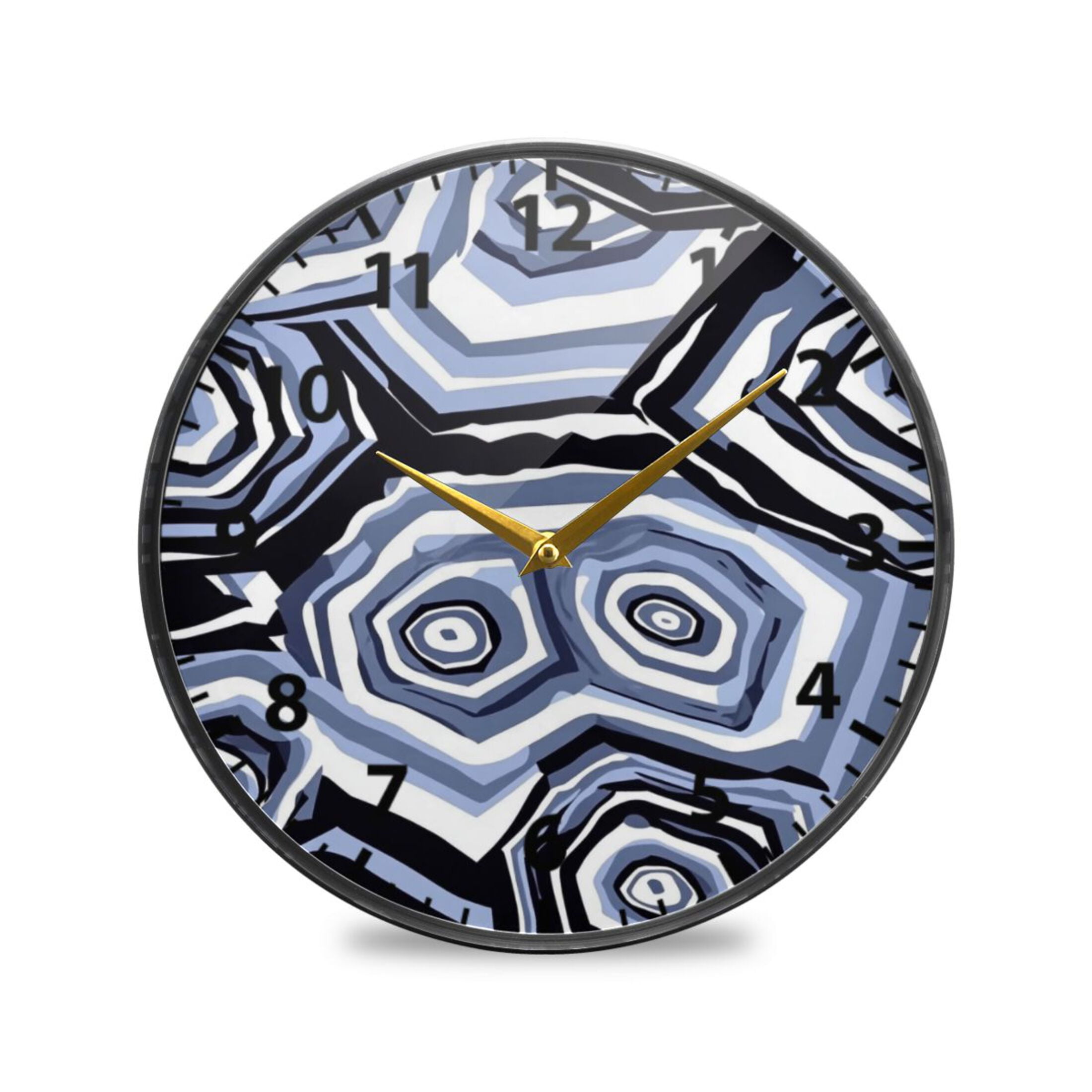 Acrylic Wall and Table Clock Concentric Circle Pattern 11.9in Modern ...
