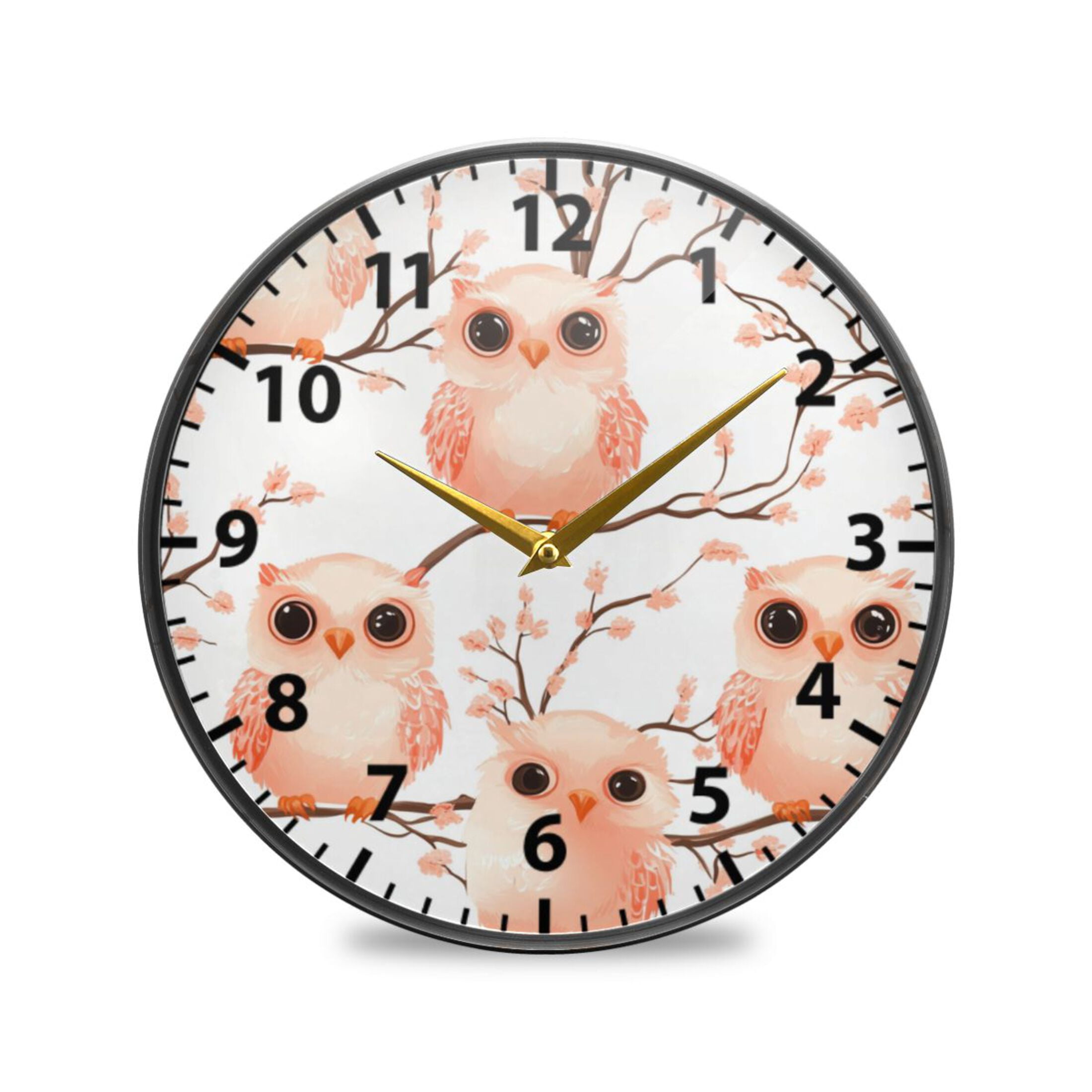 Acrylic Wall and Table Clock Cute Cartoon Bird 11.9in Modern Decor with ...
