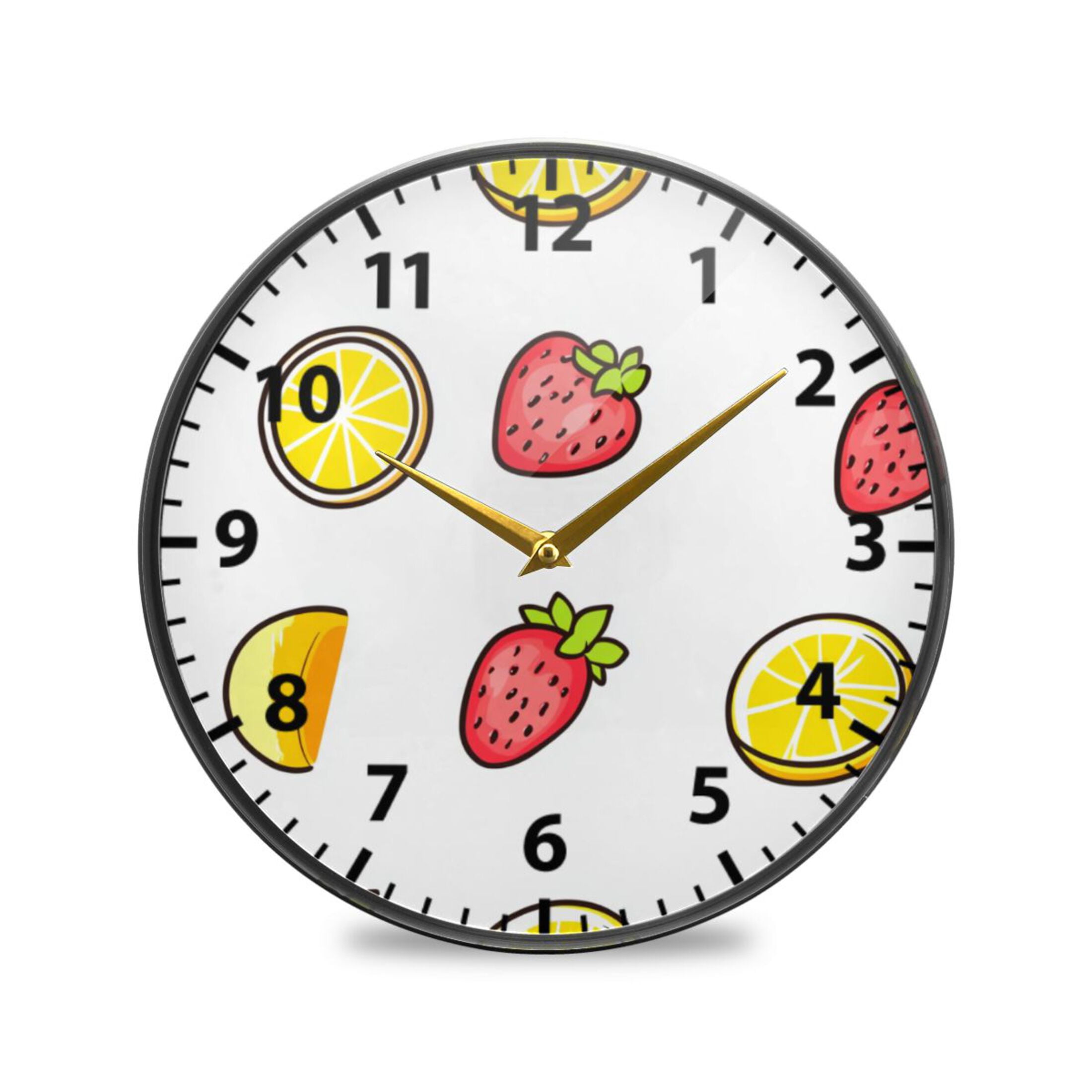 Acrylic Wall and Table Clock Fruit Series 9.5in Modern Decor with ...