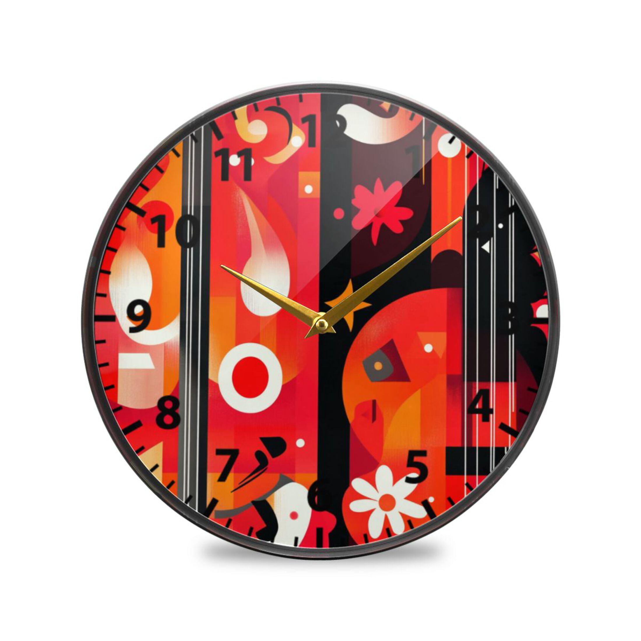 Acrylic Wall and Table Clock Jazz and Rhythm 11.9in Modern Decor with ...