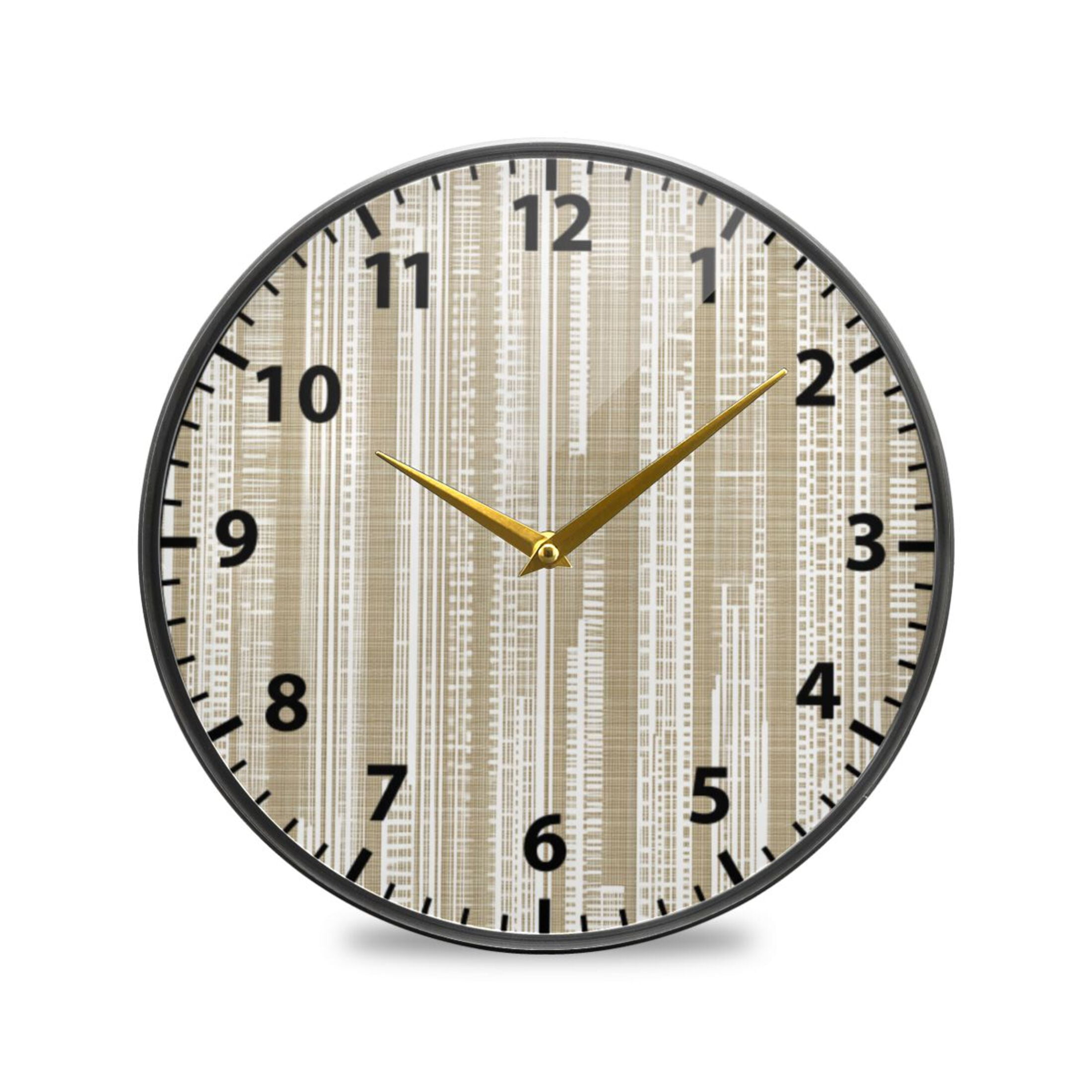 Acrylic Wall and Table Clock Linear Textures City 11.9in Modern Decor ...