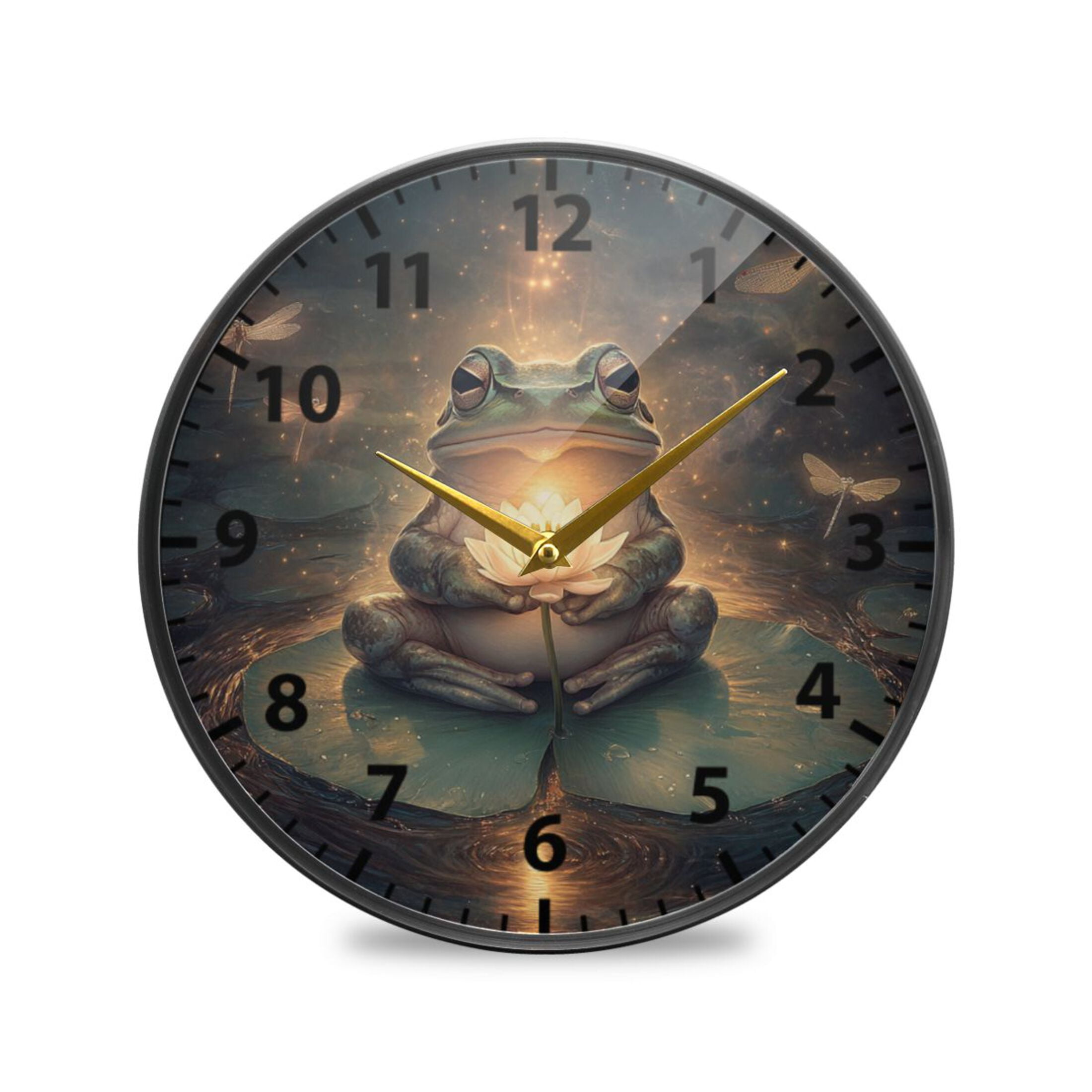 Acrylic Wall and Table Clock Master Frog 11.9in Modern Decor with ...