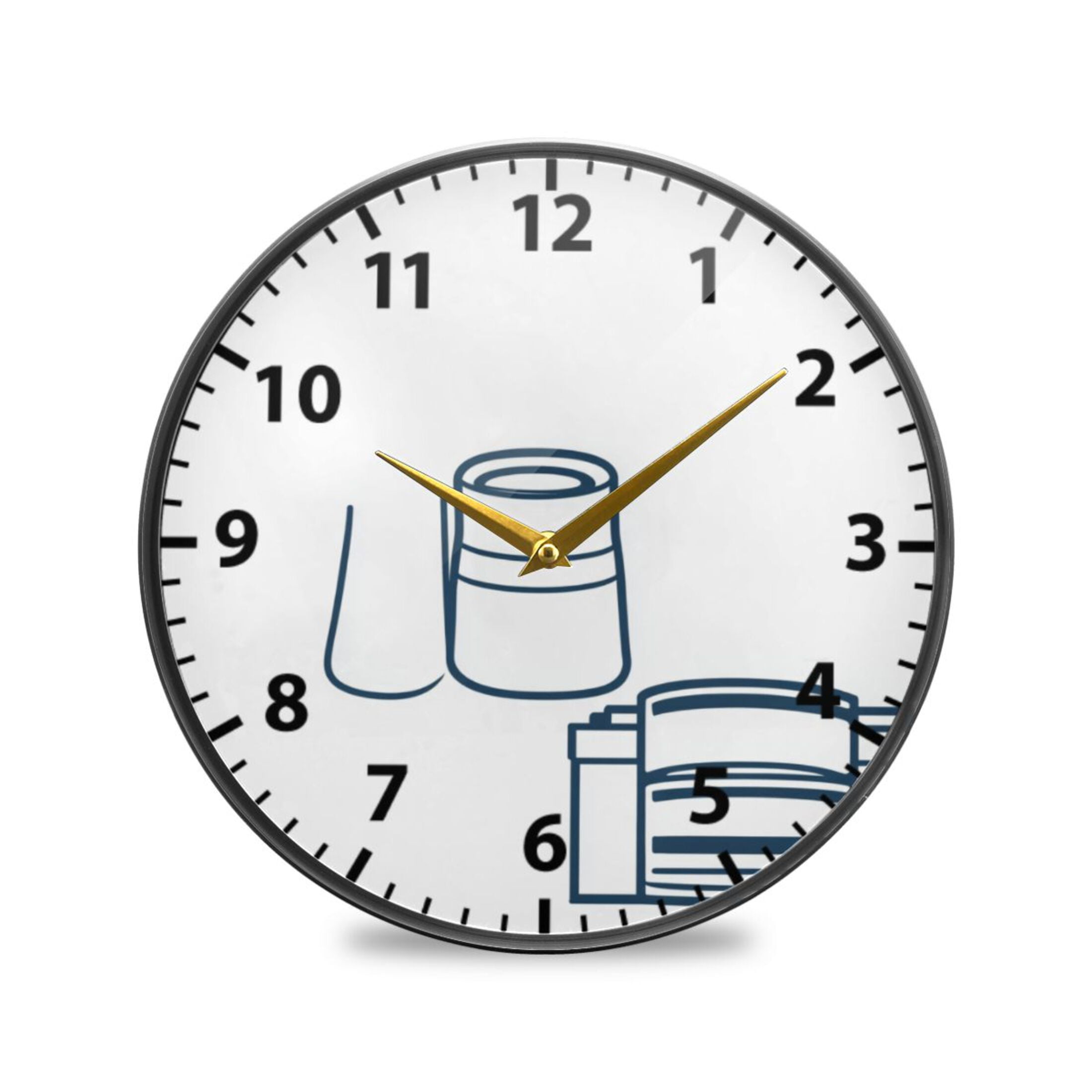 Acrylic Wall and Table Clock Minimalist Kitchen Utensils 11.9in Modern ...