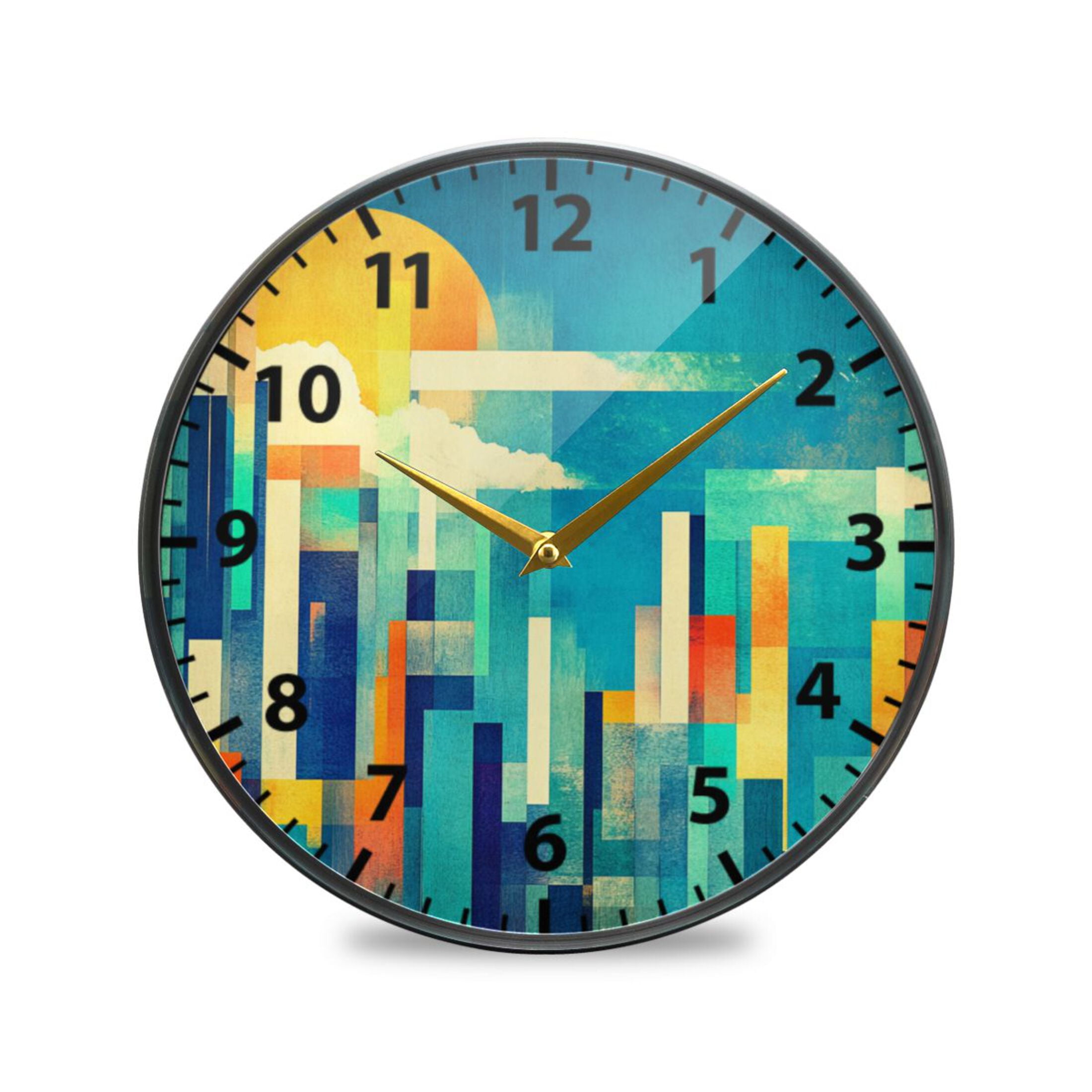 Acrylic Wall and Table Clock Modern Design City 11.9in Modern Decor ...
