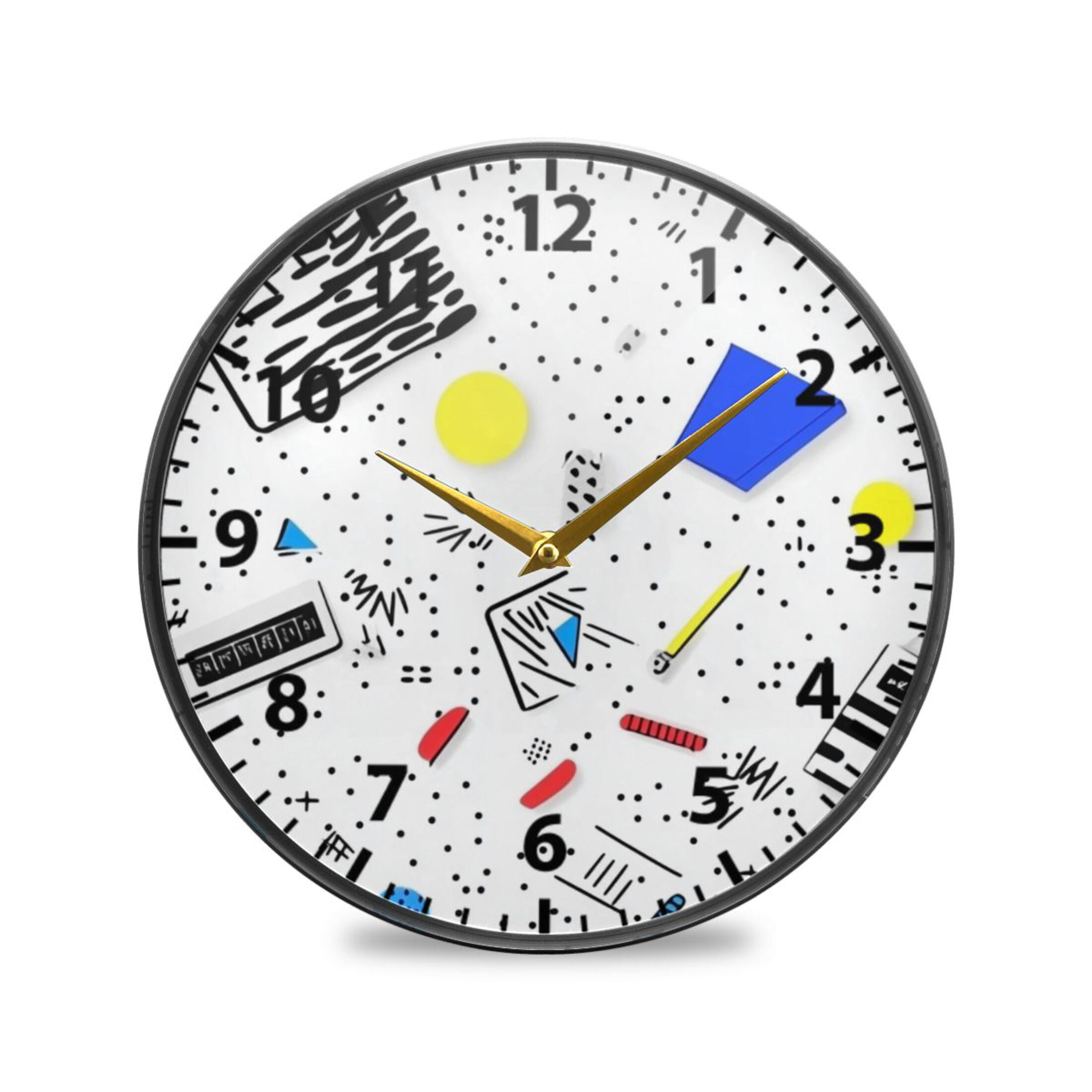 Acrylic Wall and Table Clock Modern Style Speckled Design 11.9in Modern ...