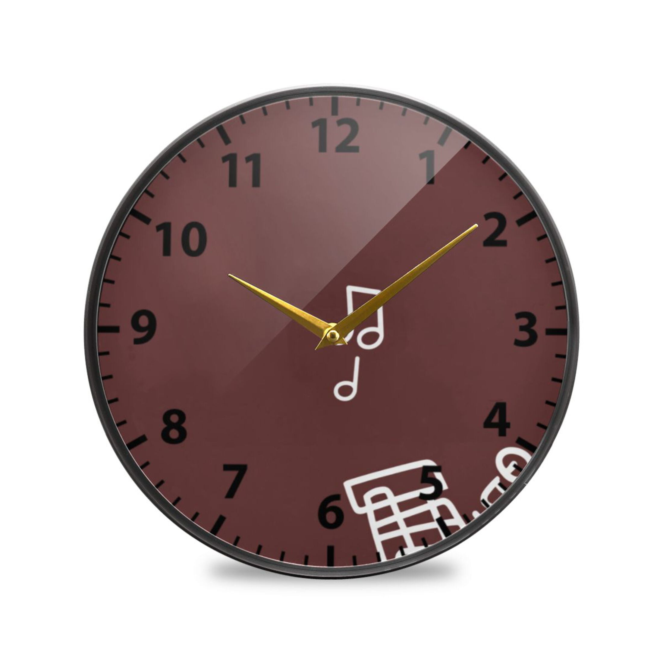 Acrylic Wall and Table Clock Musical Note Element Design 11.9in Modern ...