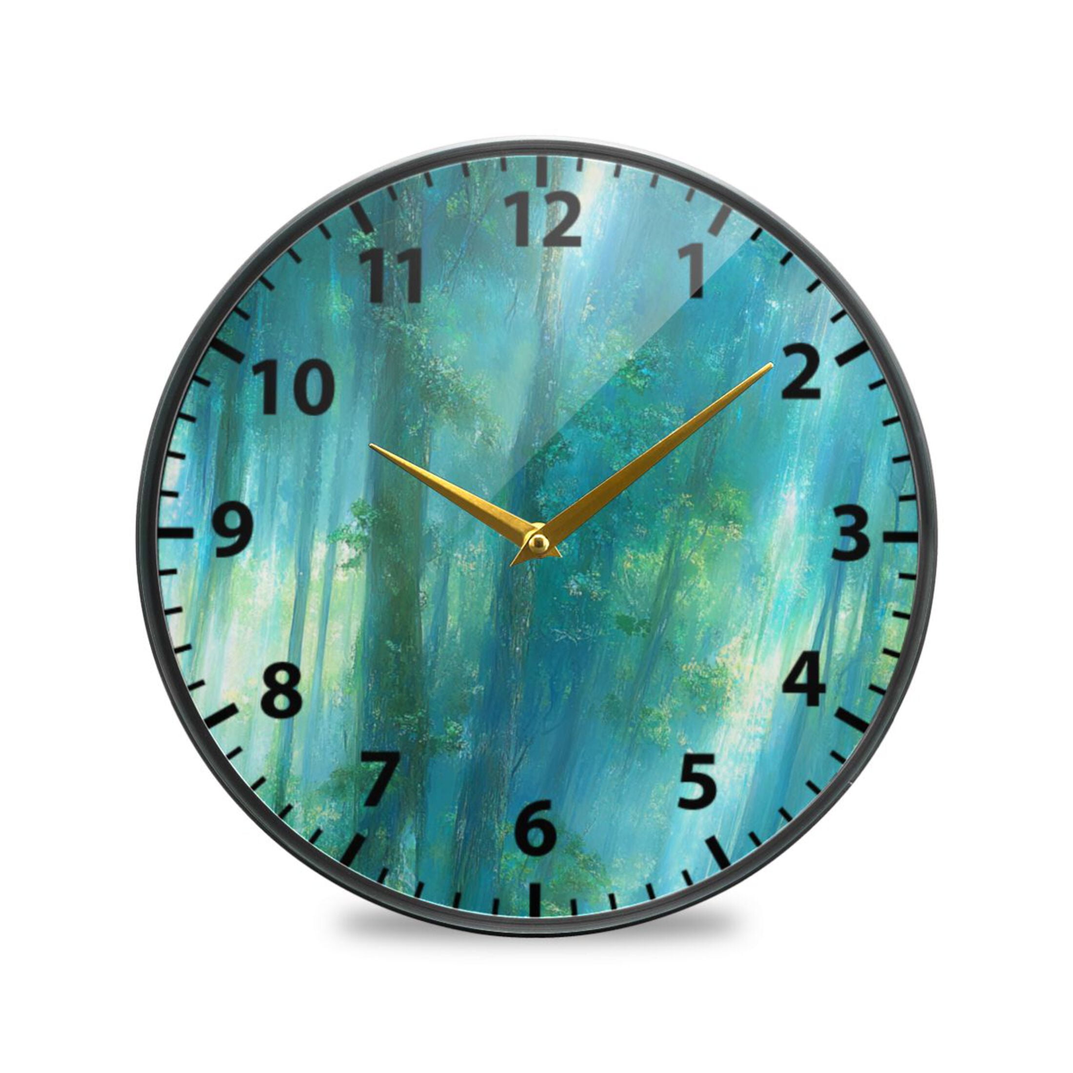 Acrylic Wall and Table Clock Mystical Forest Light 11.9in Modern Decor ...