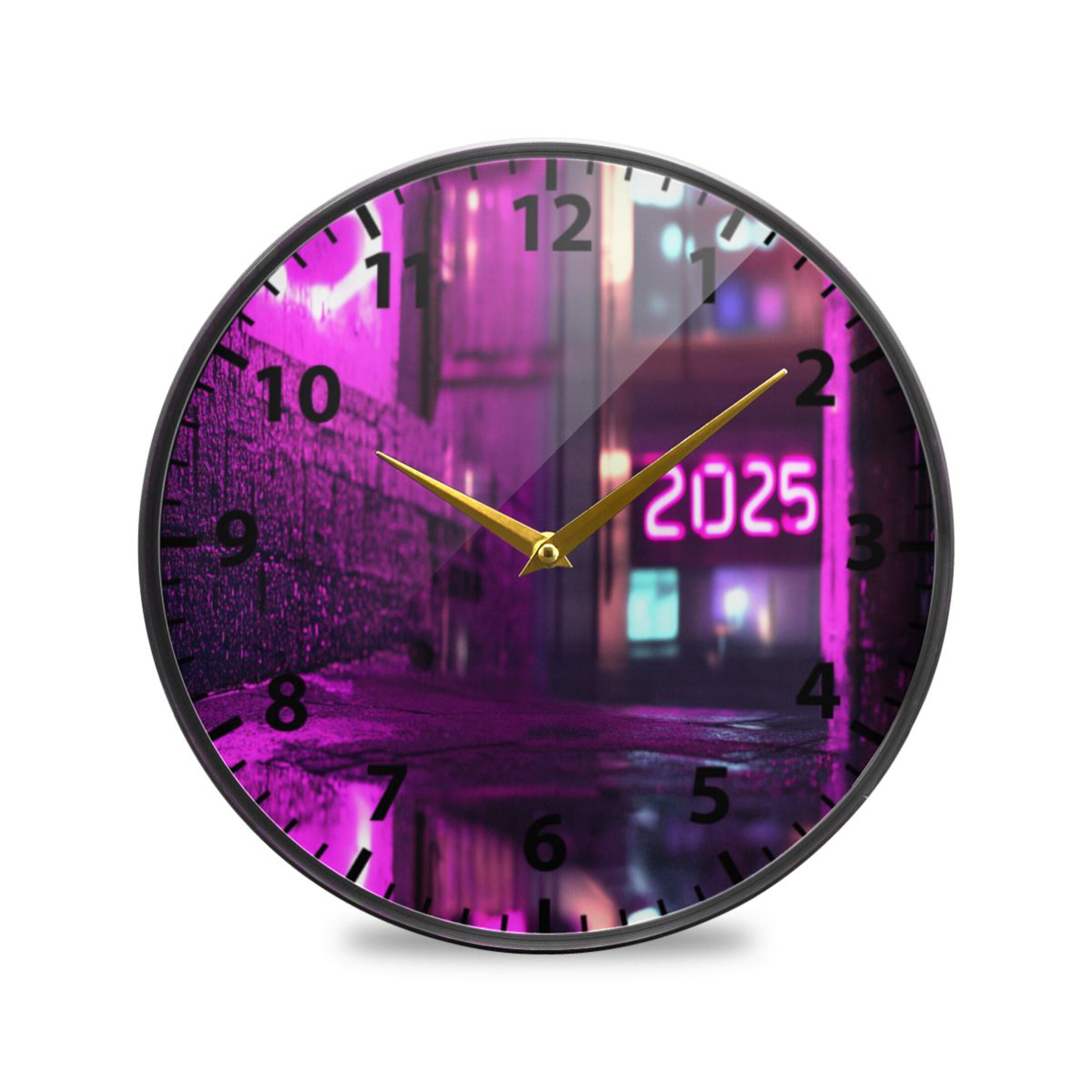Acrylic Wall and Table Clock Neon Lights 2025 9.5in Modern Decor with ...