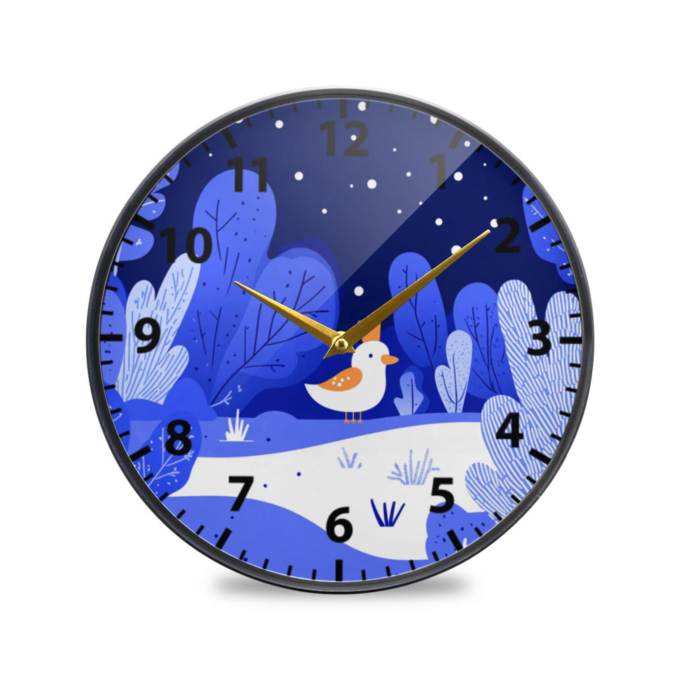 Nighttime Landscape with Duck Wall Clock Modern Decor Acrylic Clock ...
