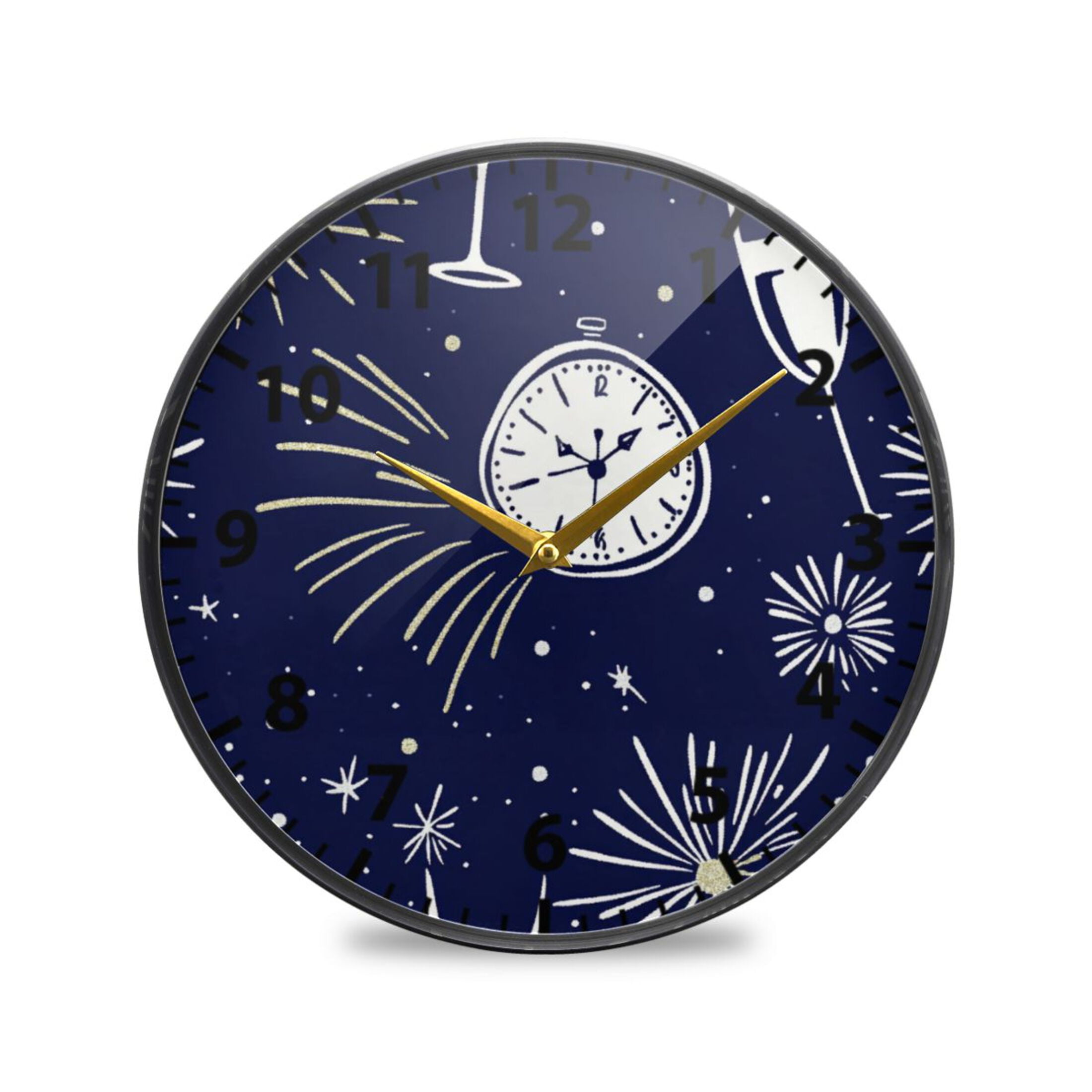 Acrylic Wall and Table Clock Party Celebration Pattern 11.9in Modern ...