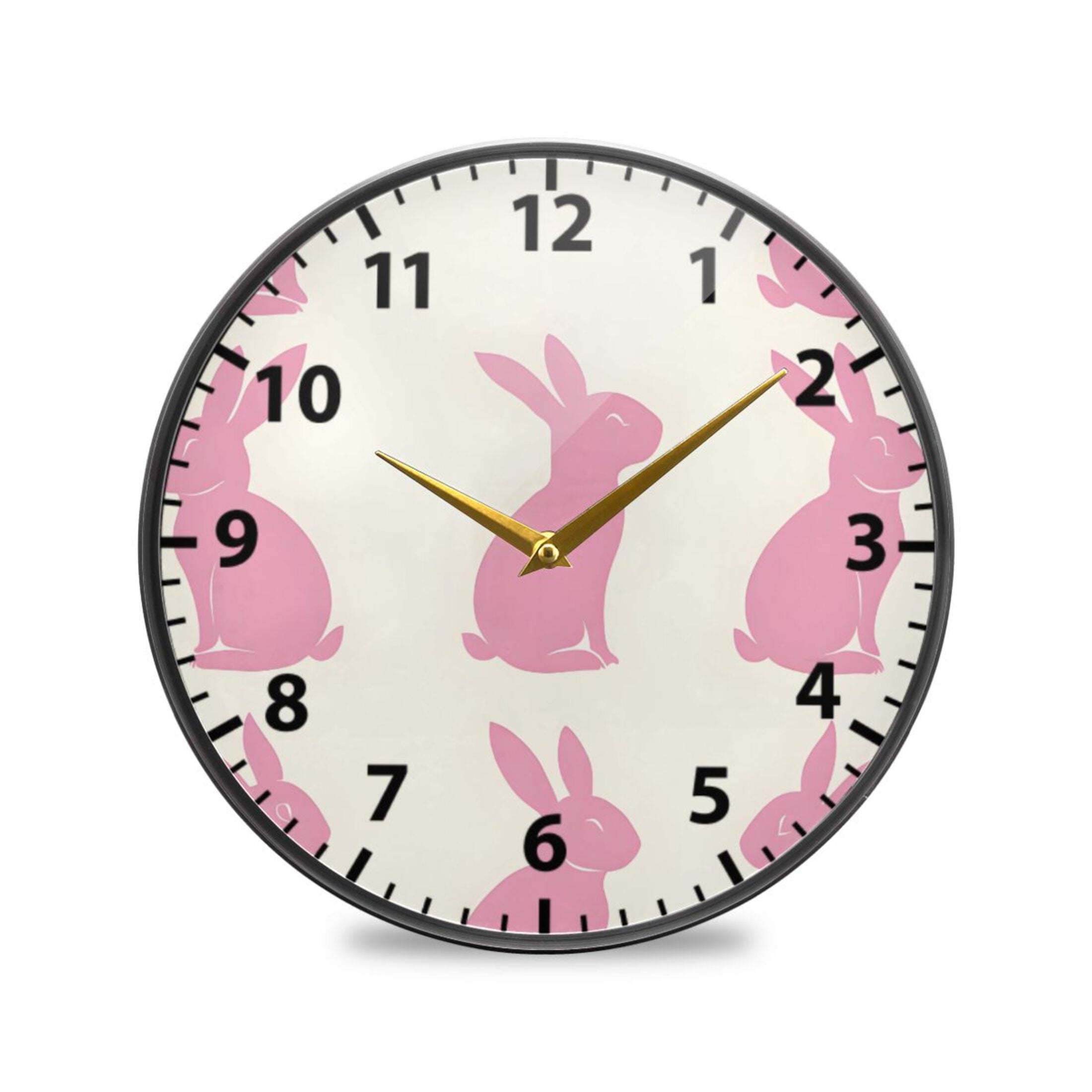 Acrylic Wall and Table Clock Rabbit Pattern Design 11.9in Modern Decor ...