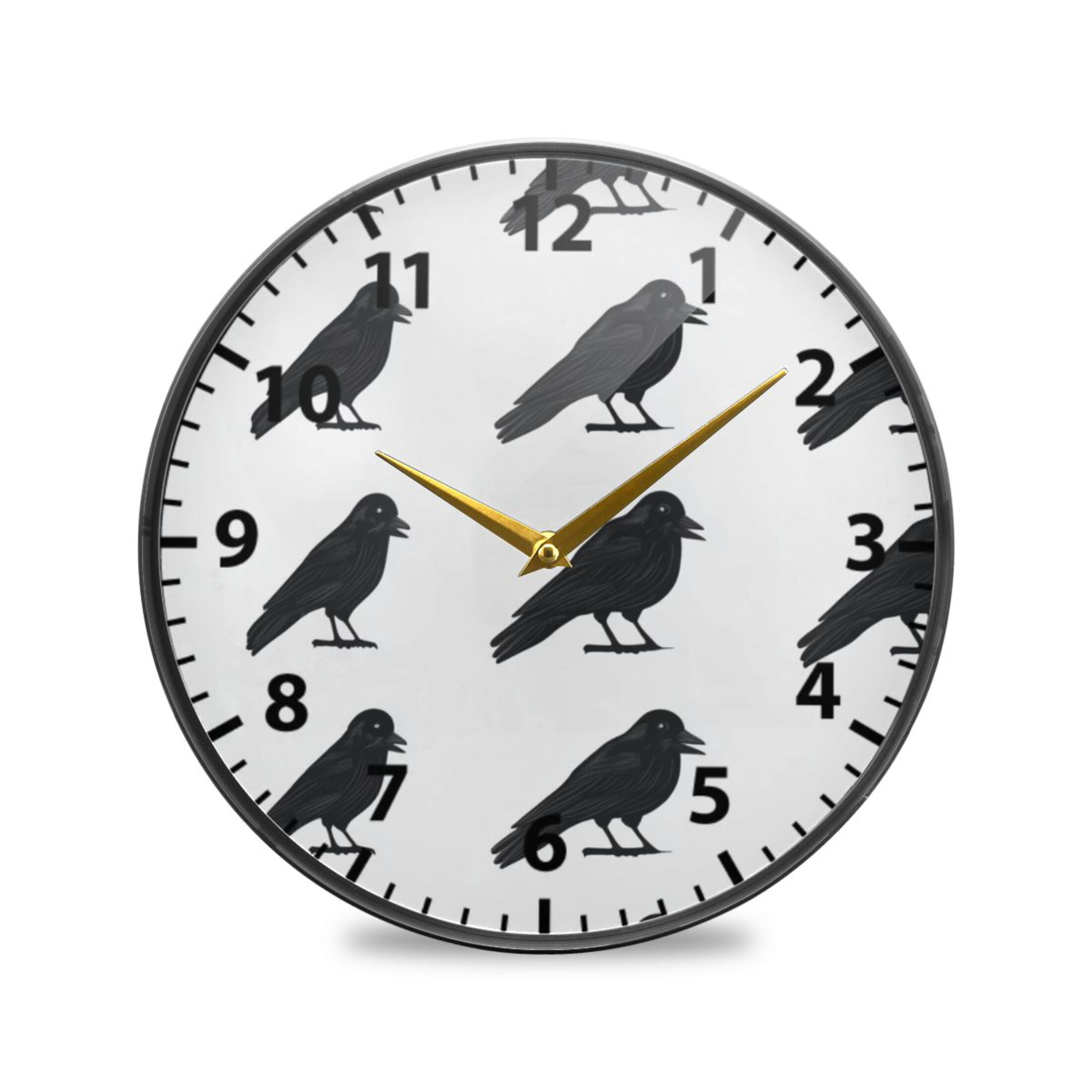 Acrylic Wall and Table Clock Raven Repetition 11.9in Modern Decor with ...