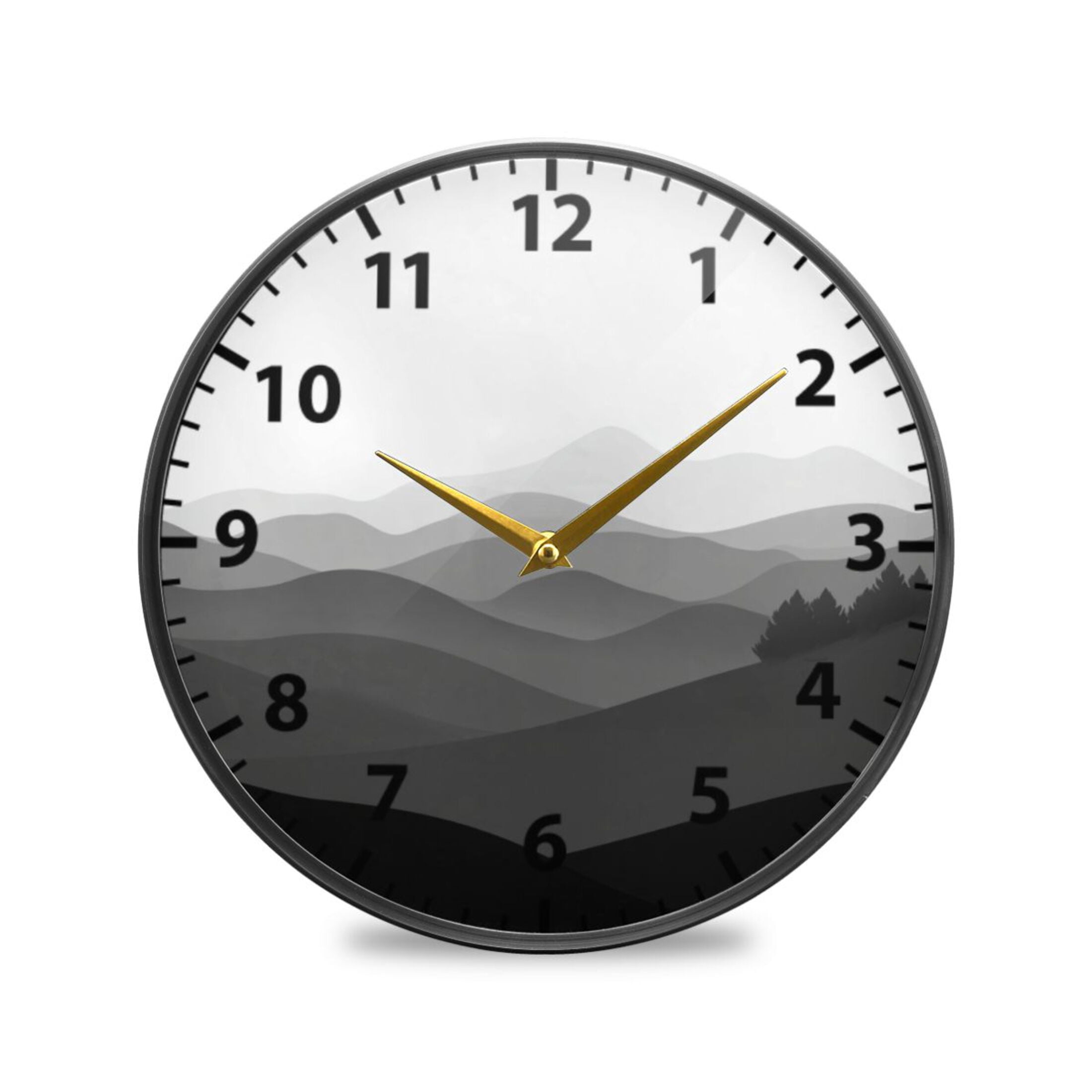 Ripple Design Mountain Range Wall Clock Modern Decor Acrylic Clock ...