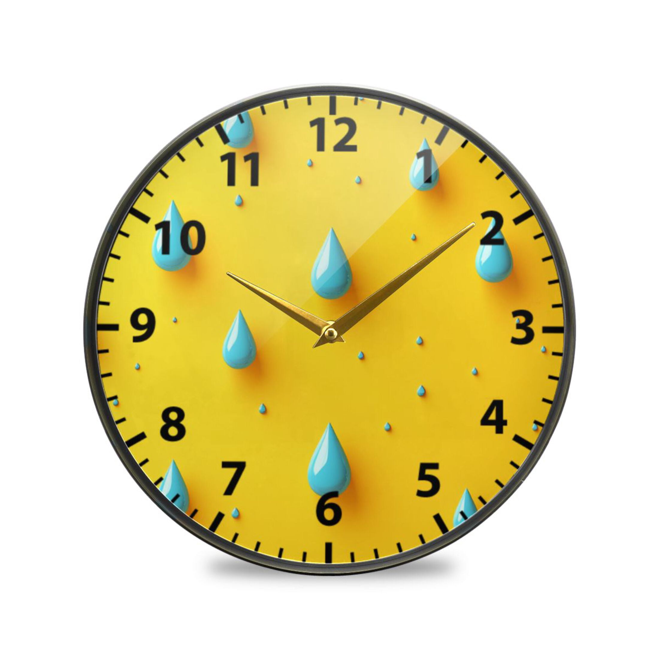 Acrylic Wall and Table Clock Shower Pattern Design 11.9in Modern Decor ...