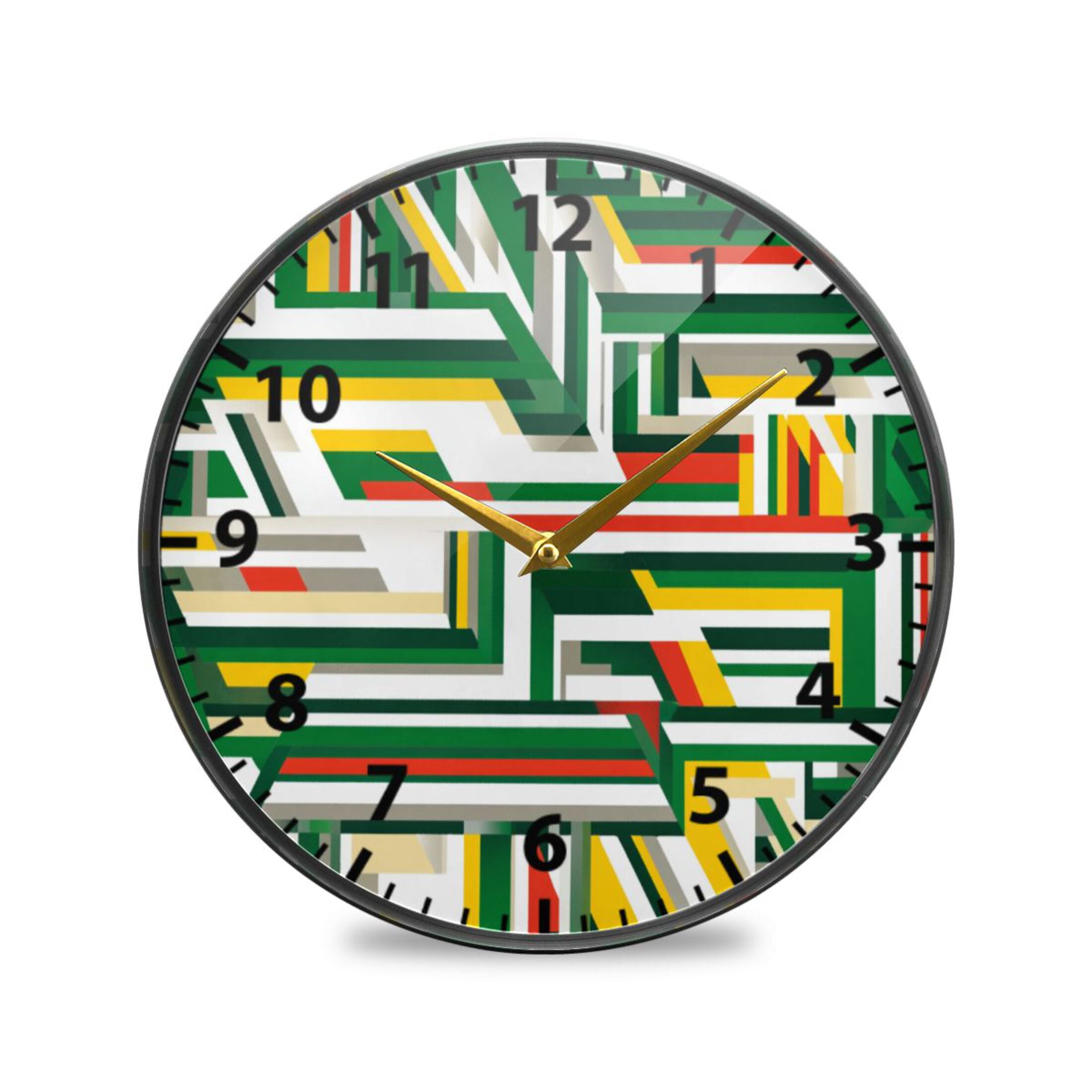 Acrylic Wall and Table Clock Stylized Line Design 9.5in Modern Decor ...