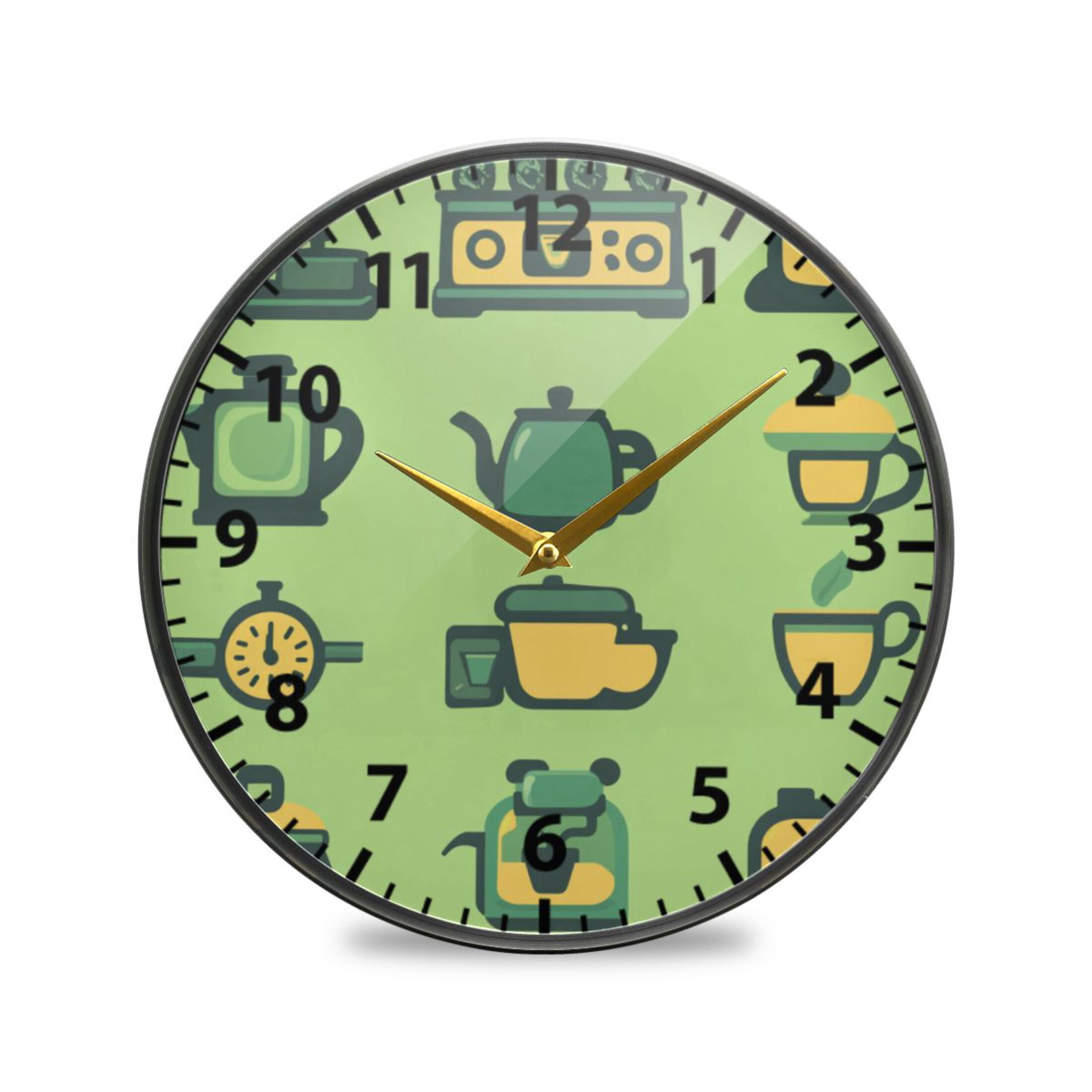 Acrylic Wall and Table Clock Types Coffee 11.9in Modern Decor with ...