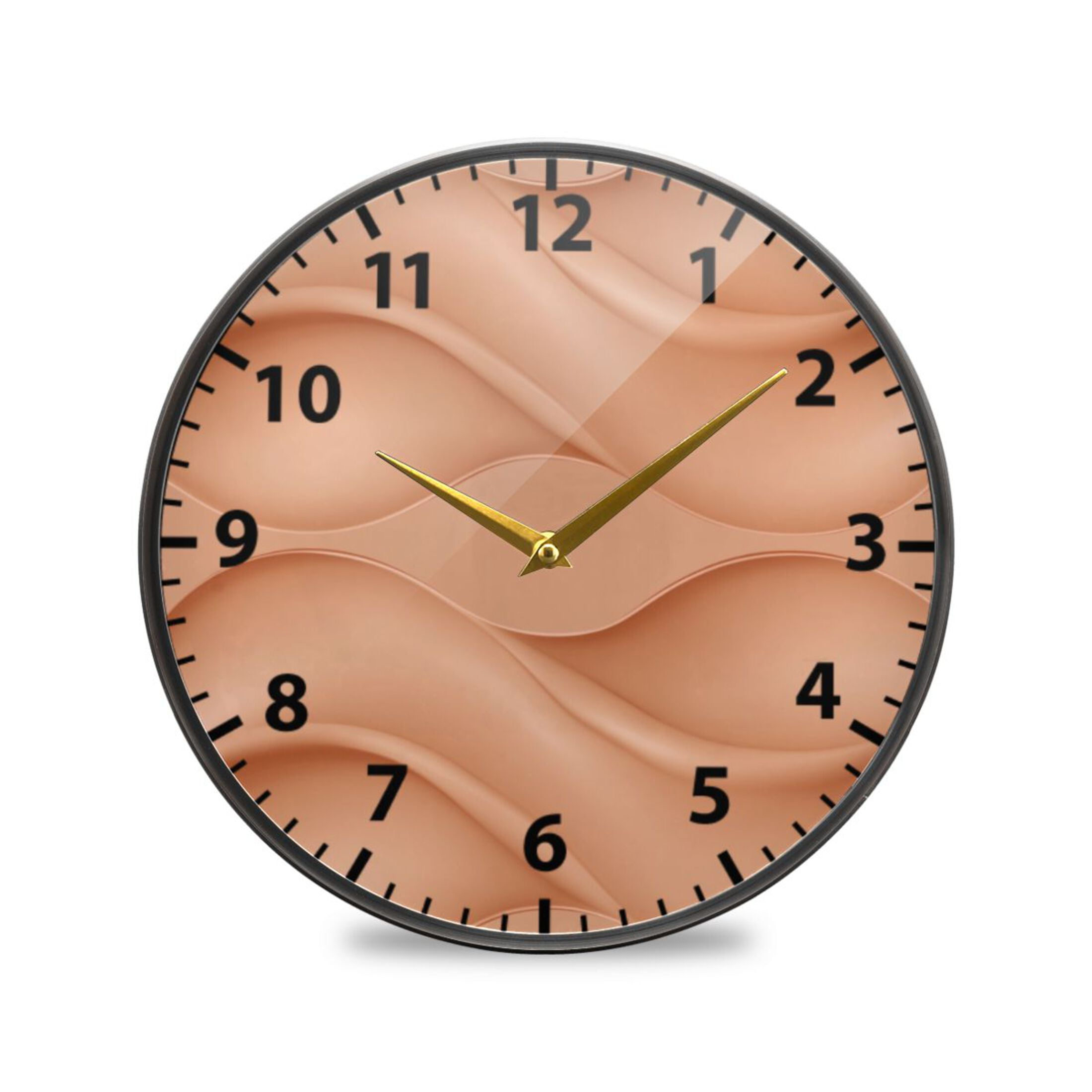 Acrylic Wall and Table Clock Wave Pattern Design 9.5in Modern Decor ...