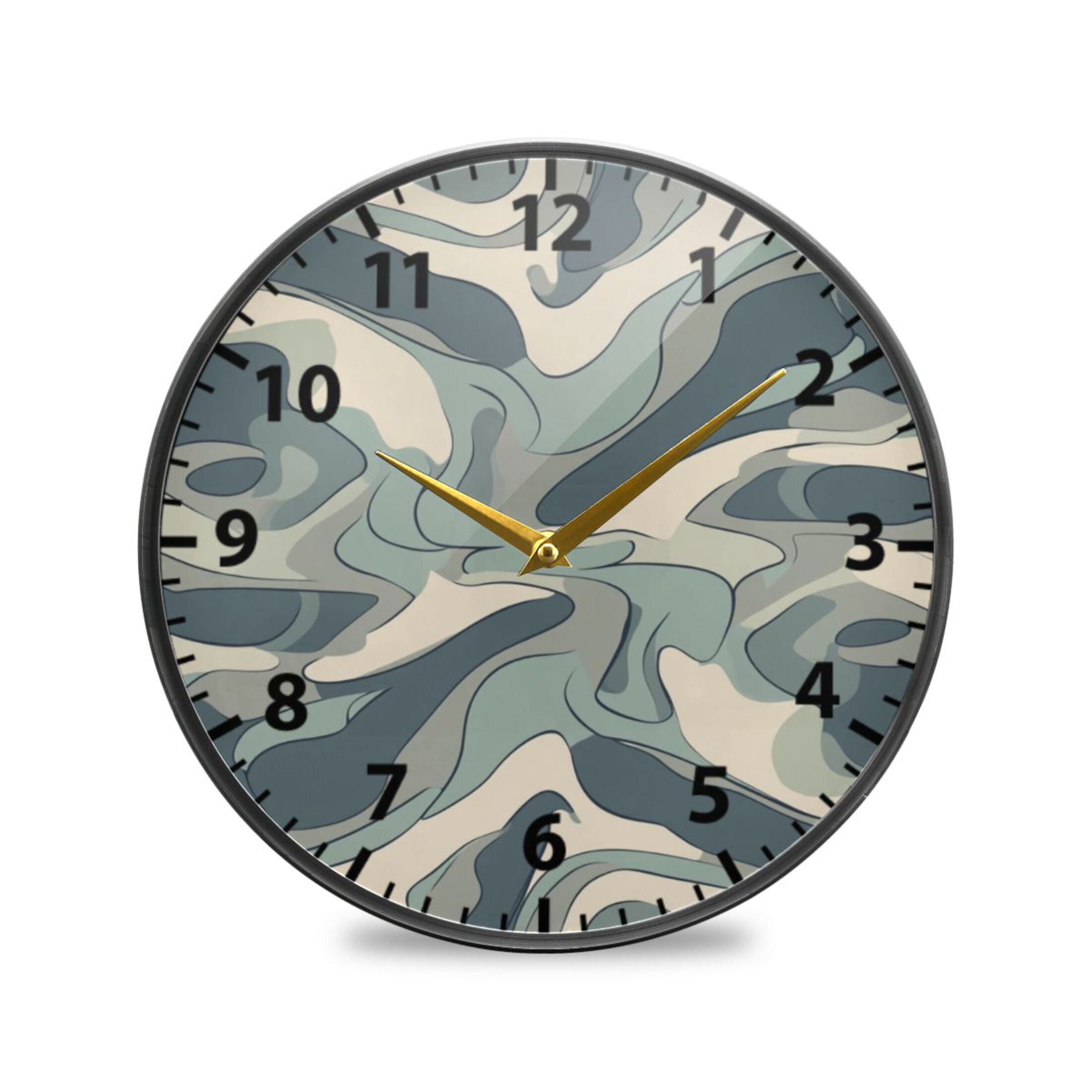 Acrylic Wall and Table Clock Wavy Pattern 11.9in Modern Decor with ...