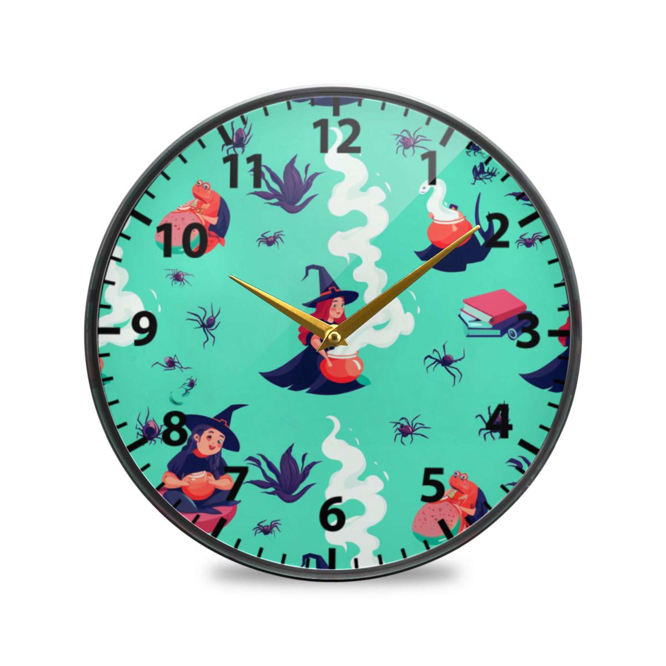 Acrylic Wall and Table Clock Witches Brewing Potions 11.9in Modern ...