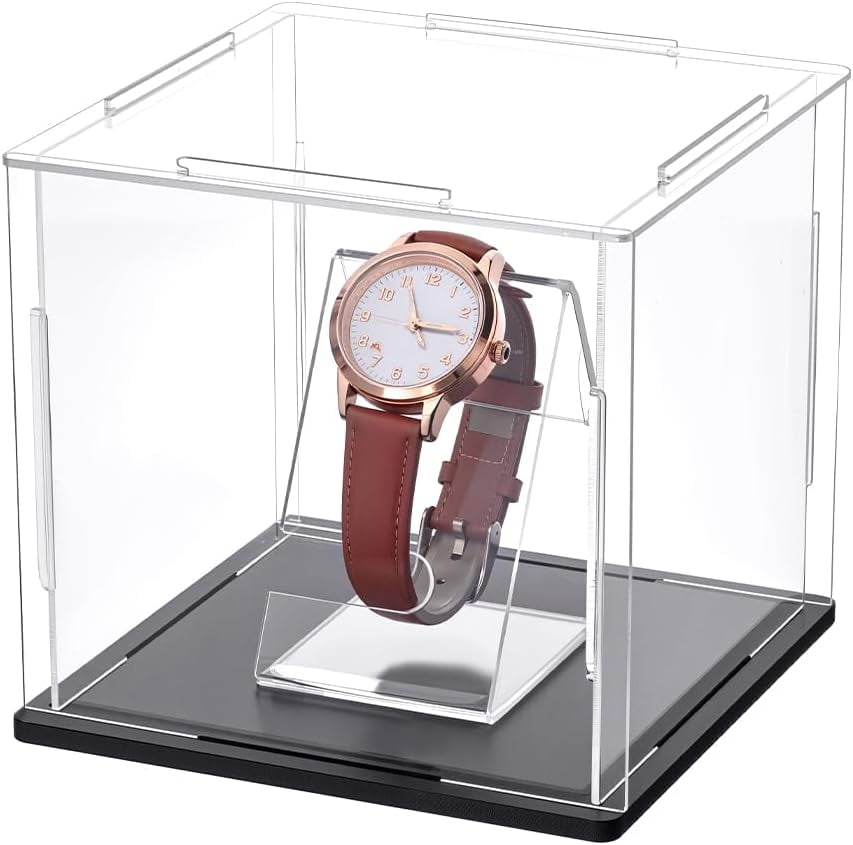 Acrylic Watch Display Boxes Single Watch Holder Stand Clear Acrylic ...