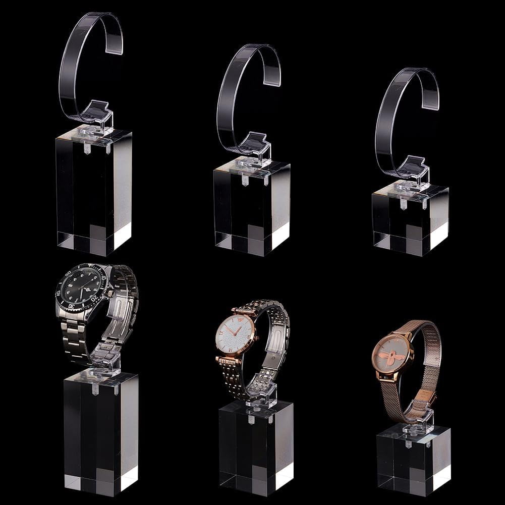 Acrylic Watch Display Stand 3 Sizes C Shape Single Watch Bracelet ...