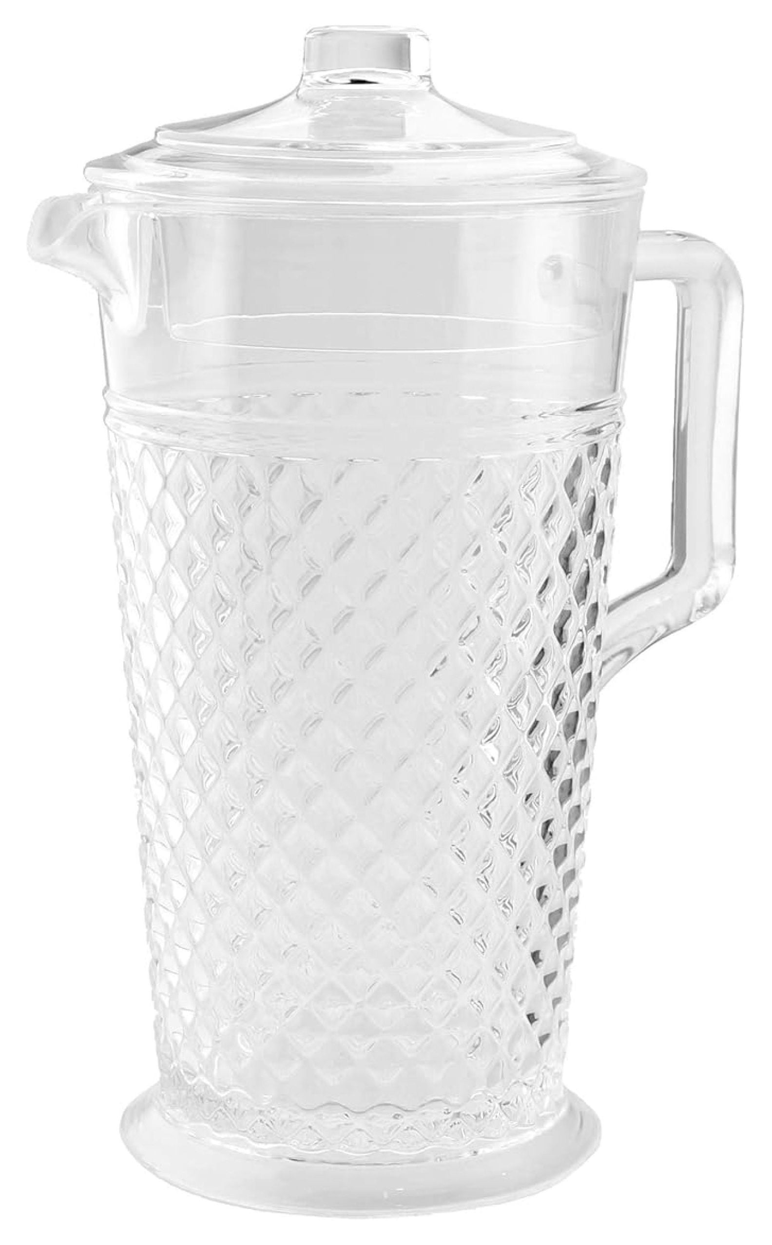Acrylic Water Pitcher - 80oz Clear Plastic Pitcher With Lid ...