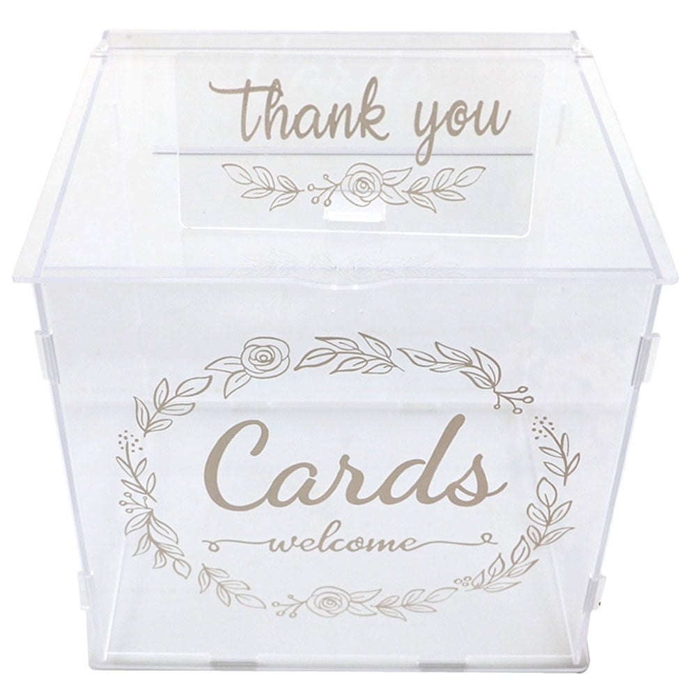 Acrylic Wedding Card Box DIY Envelop Card Box Money Storage Box Wedding ...