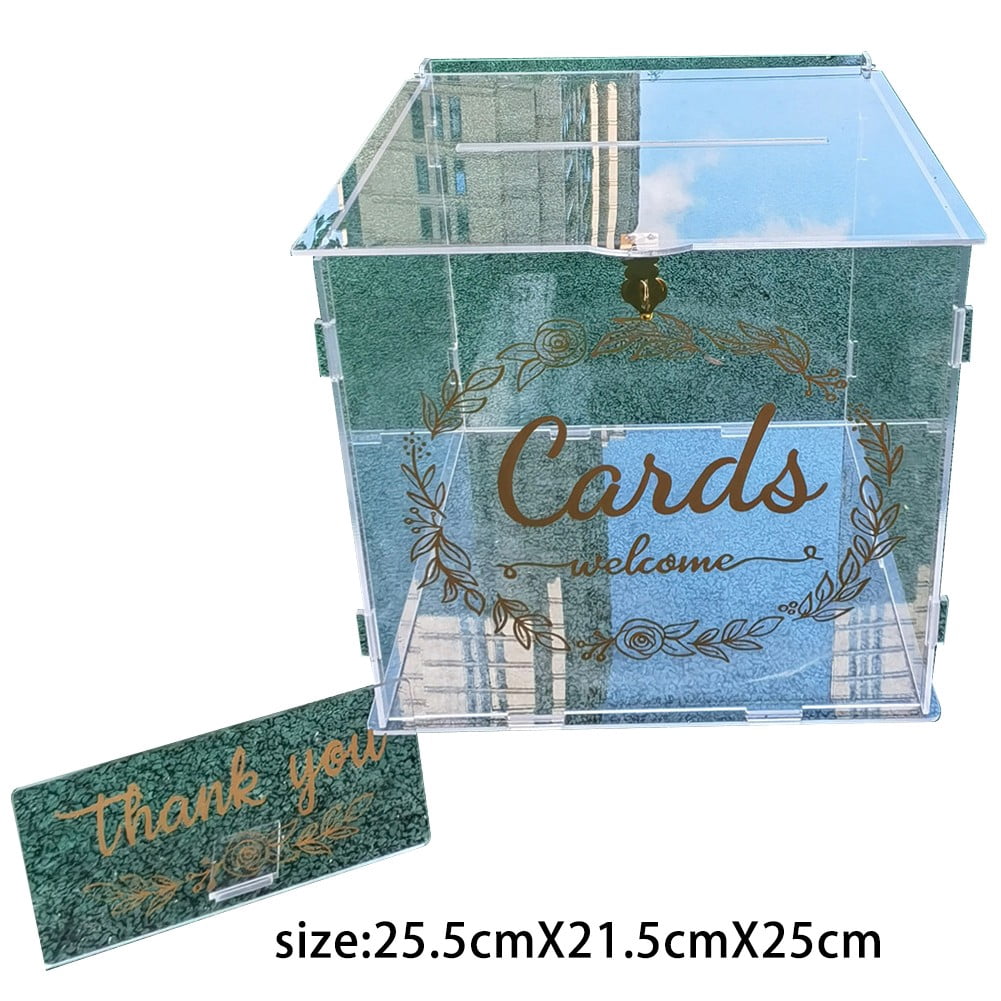 Acrylic Wedding Card Box with Lock Card Box Wedding Banquet, A ...