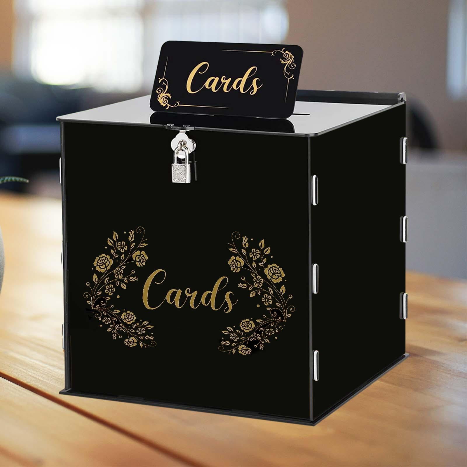 Acrylic Wedding Cards Box Reception Table Card Box for Anniversary ...