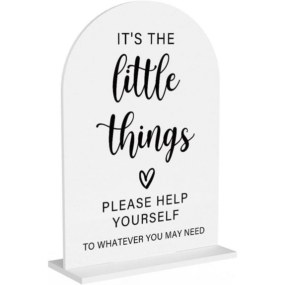 Acrylic Wedding Sign, Bridal Shower Decorations, It's the Little Things ...