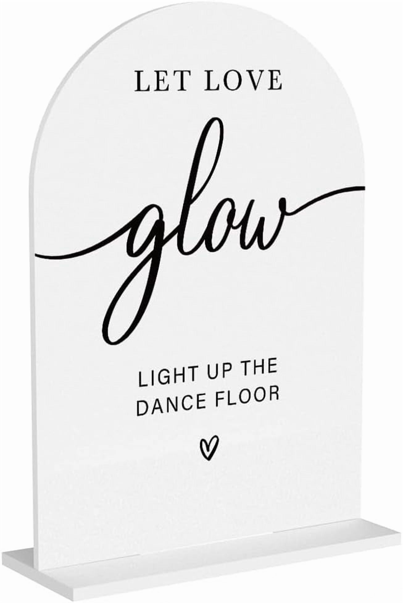 Acrylic Wedding Sign Let Love Glow Sign for Wedding Wedding Signs for ...