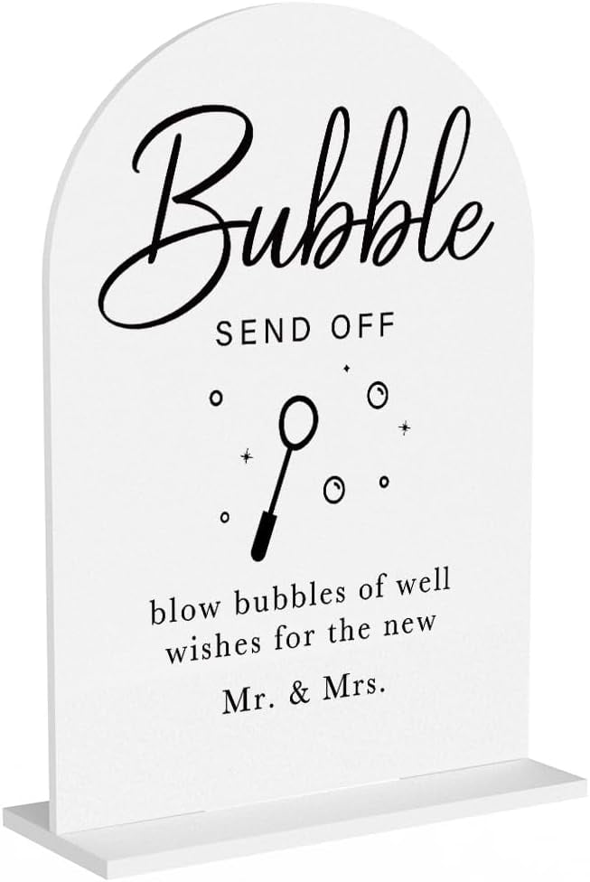 Acrylic Wedding Sign Wedding Signs for Ceremony Bubble Send Off Sign ...
