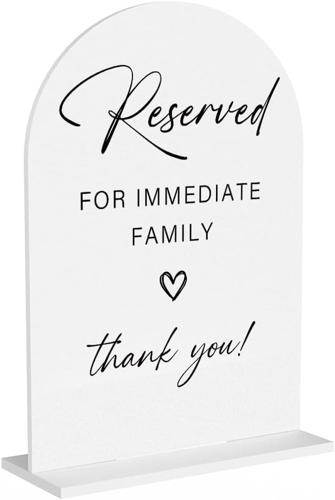 Acrylic Wedding Sign Wedding Signs for Ceremony Reserved for Immediate ...