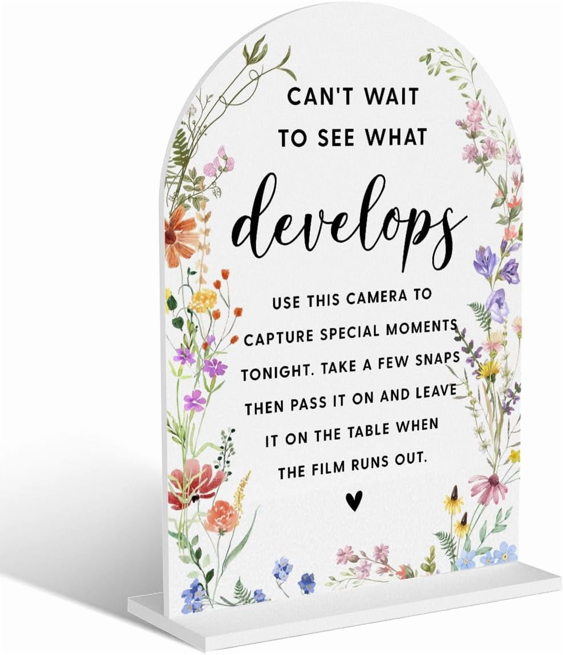 Acrylic Wedding Signs, Bridal Shower Decorations, Modern Arched Round ...