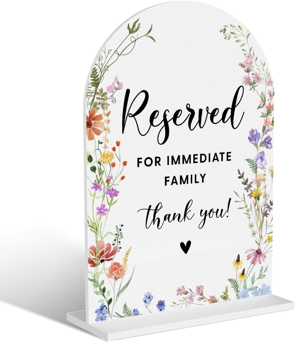 Acrylic Wedding Signs, Bridal Shower Decorations, Modern Arched Round ...