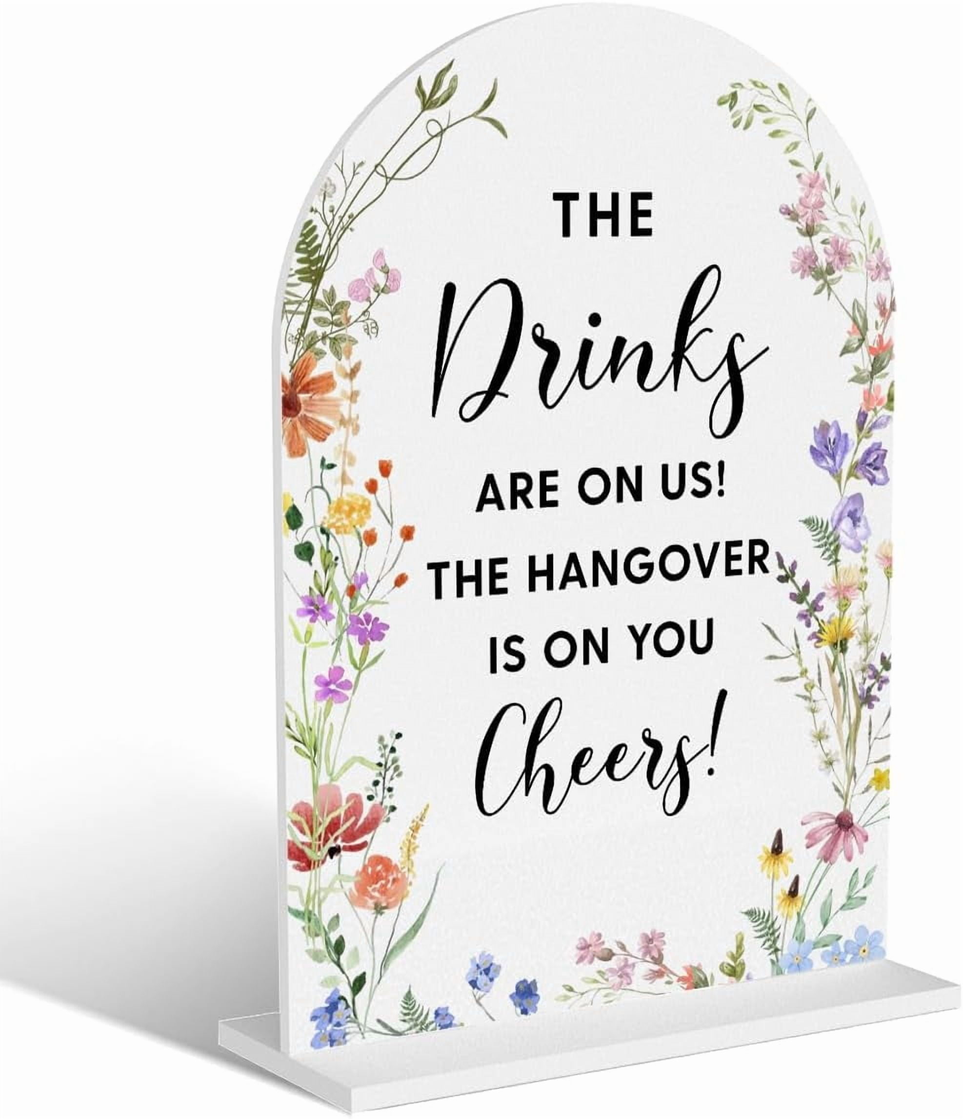 Acrylic Wedding Signs, The Drinks Signs for Marriage Reception, Bridal ...