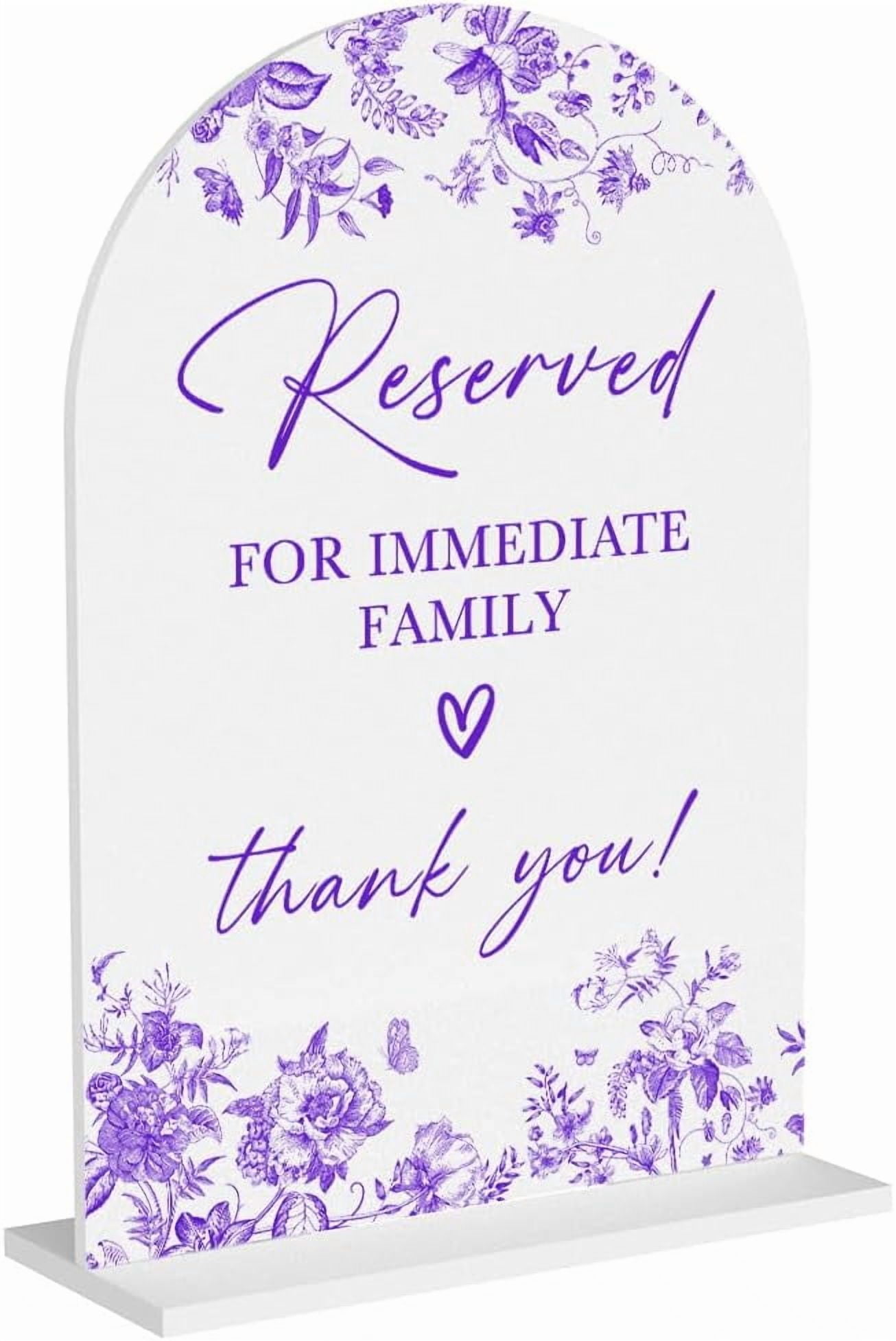 Acrylic Wedding Signs, Dusty Purple Wedding Decor, Purple Weddings ...