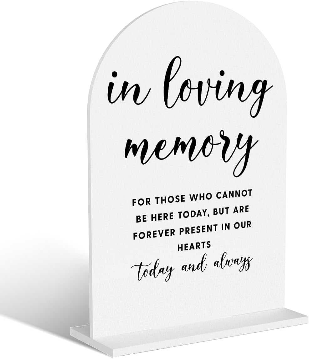 Acrylic Wedding Signs, In Loving Memory Signs for Marriage Reception ...