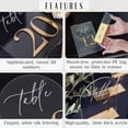 Acrylic Wedding Table Numbers 1-20 w/ Stand, 5 x 7” Elegant Gold Table ...