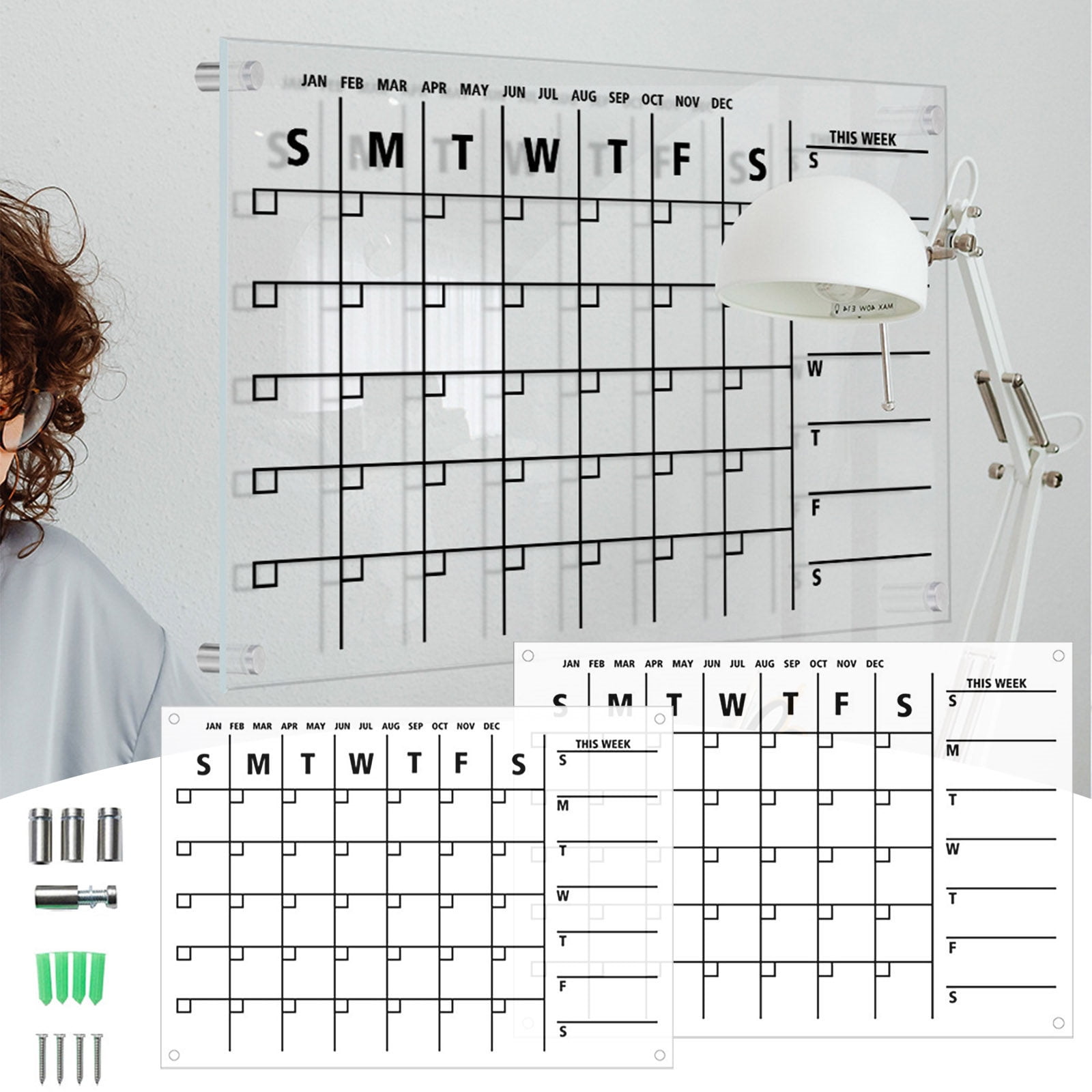 Acrylic Weekly Planner Small Clearance! Wall Acrylic Weekly Planner ...