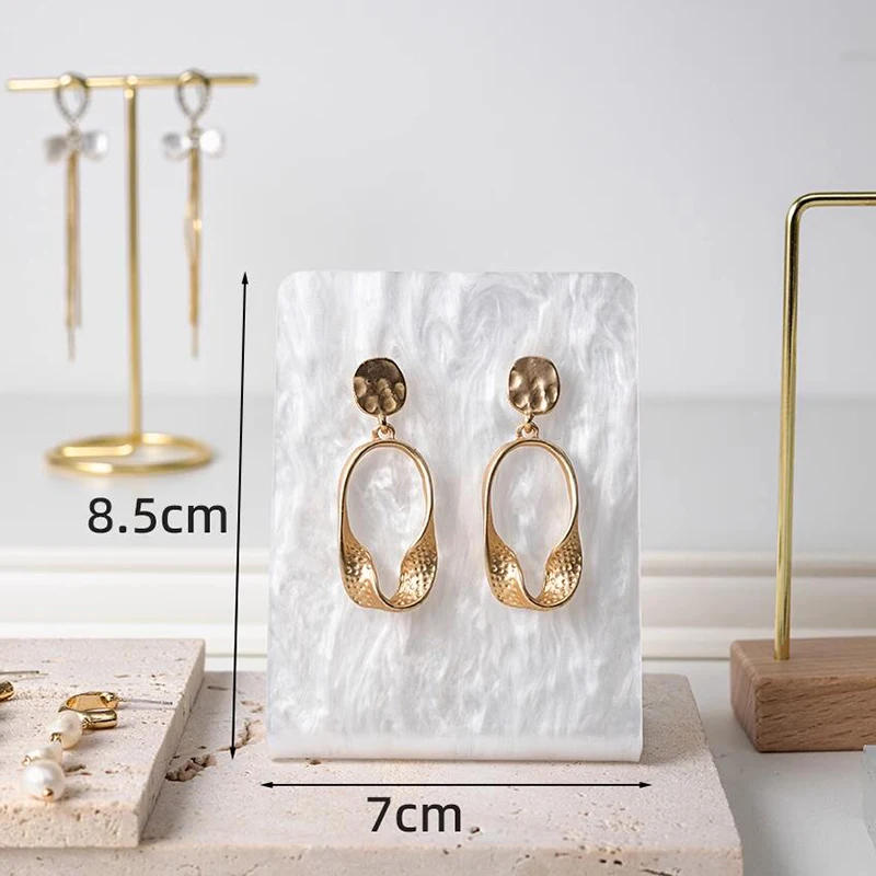Acrylic White Earring display stand Ear Holder Jewellery Organizer ...