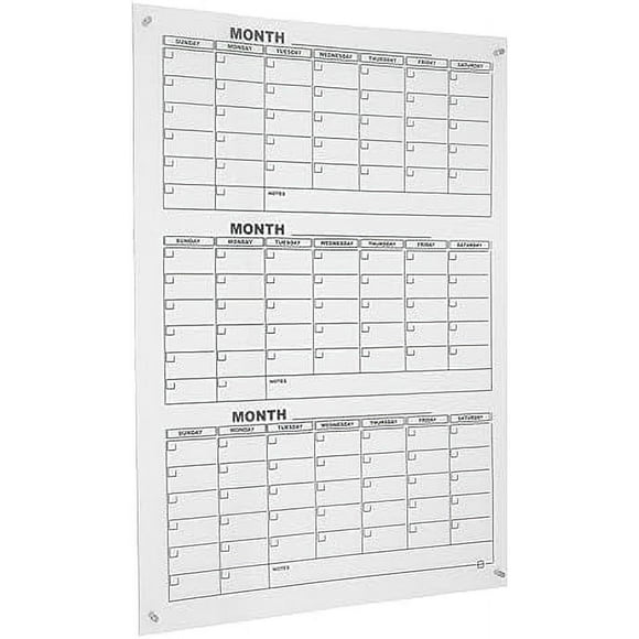 Dry Erase 3 Month Calendar Wall