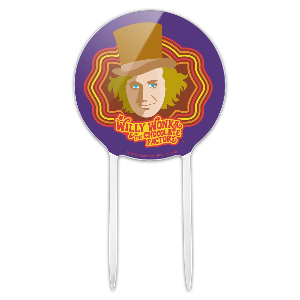 Acrylic Willy Wonka and the Chocolate Factory Willy Wonka Cake Topper ...