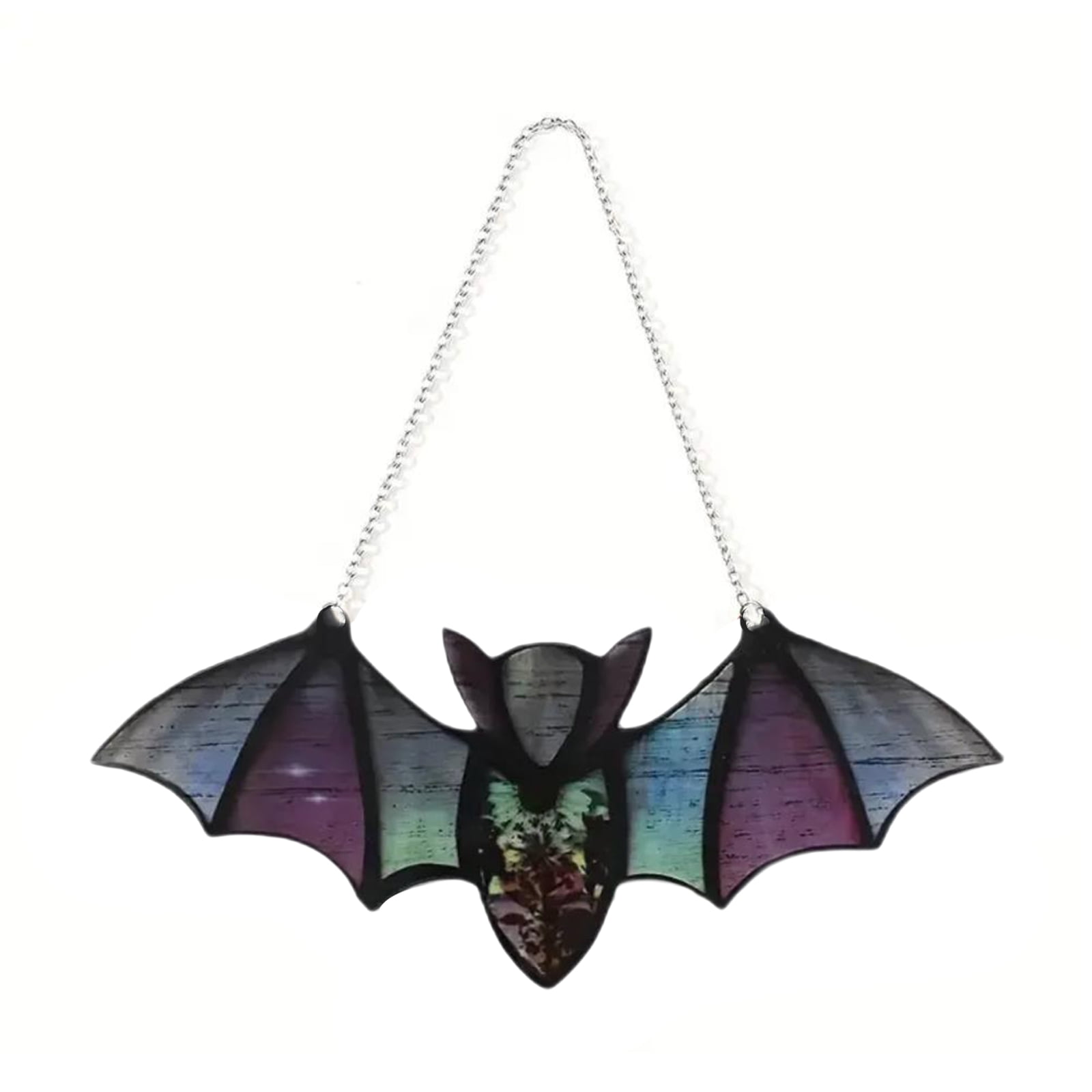 Acrylic Window Hanging Bat Stained Glass Window Hangings Halloween Bat ...
