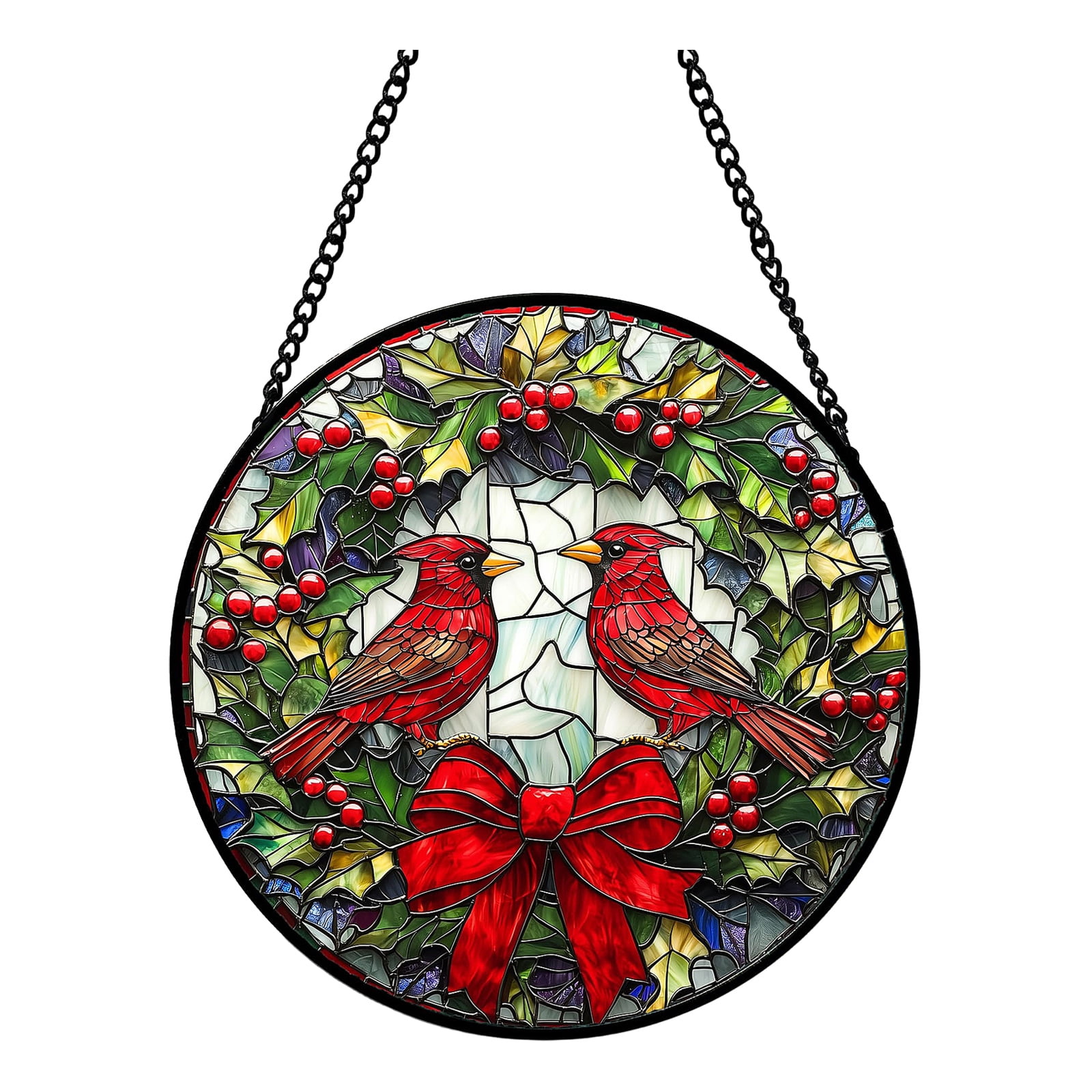 Acrylic Window Hanging Panel Round Sun Catcher with Bird Design ...