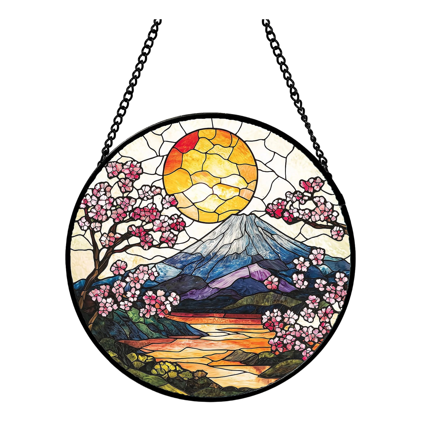 Acrylic Window Hanging Panel Round Sun Catcher with Bird Design ...