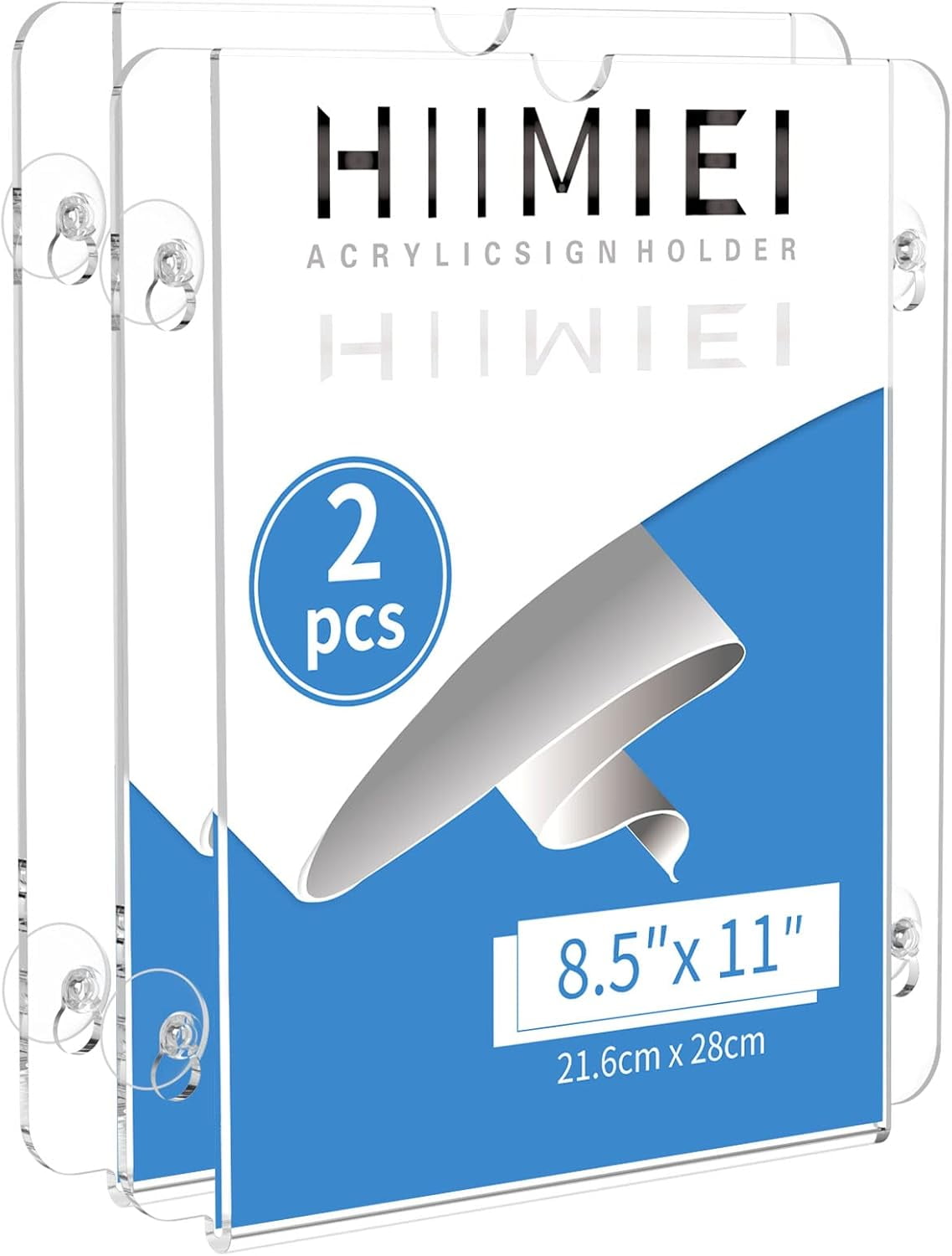 Acrylic Window Sign Holder with Suction Cup 8.5 X 11, Clear Acrylic ...